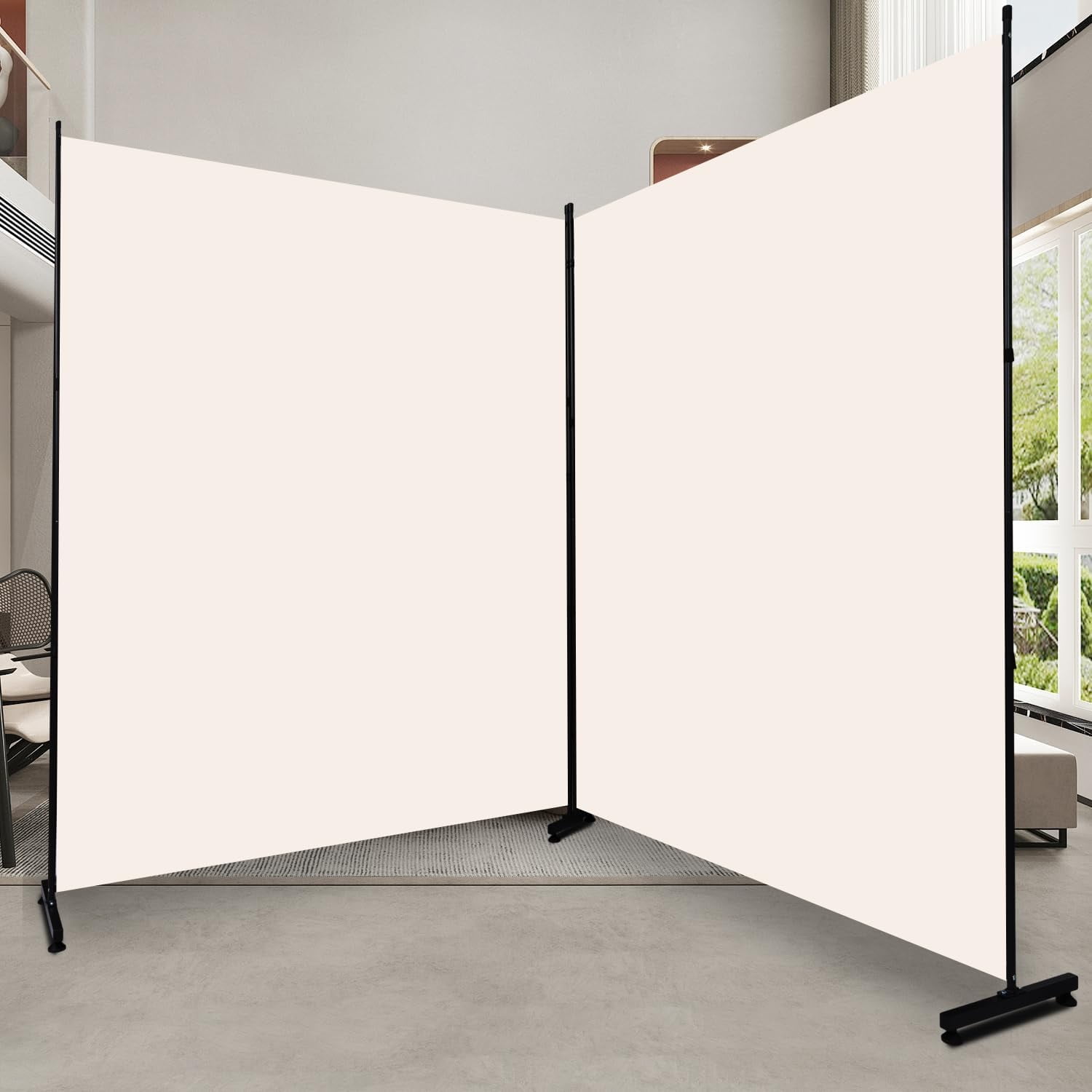 Room Divider 6FT Single Panel Privacy Screen, 71'' Wide Fabric Indoor ...