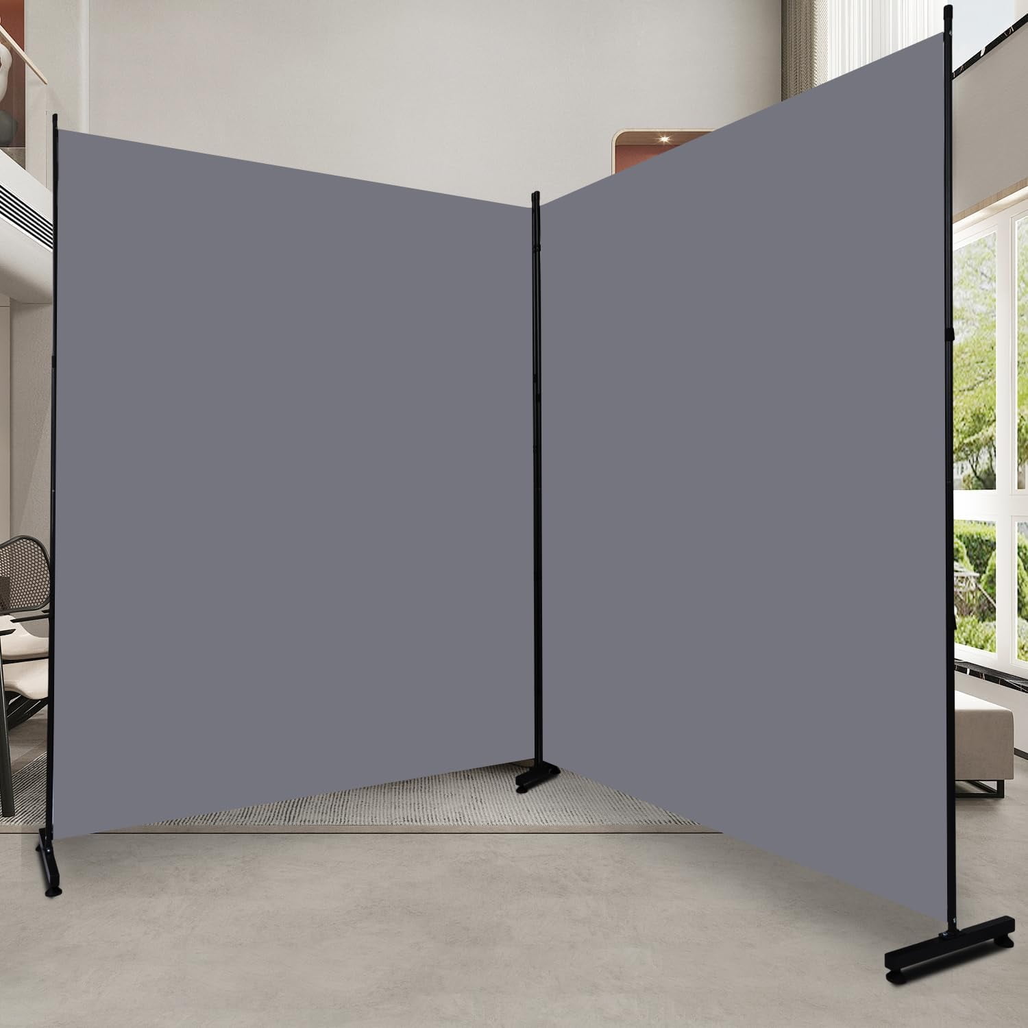 Room Divider 6FT Single Panel Privacy Screen, 71'' Wide Fabric Indoor ...