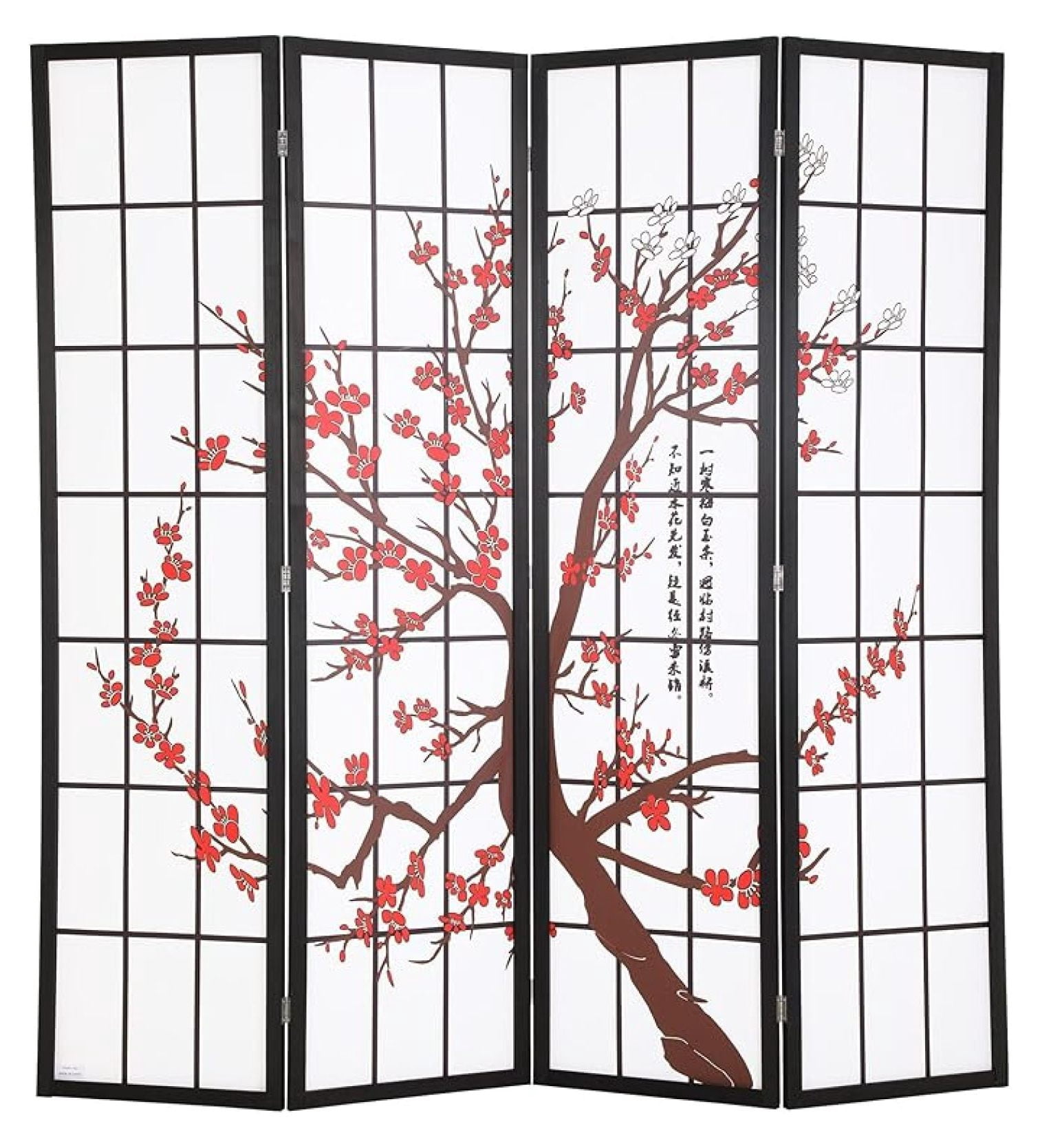 Room Divider 6ft Folding Screen - Oriental Shoji Privacy Partition ...