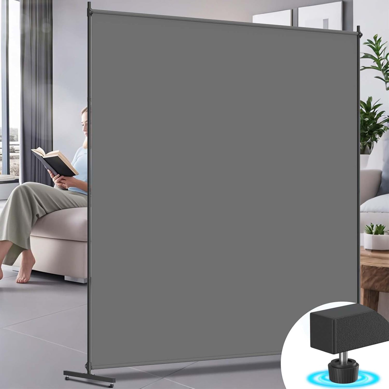 Room Divider, 72x72Inch Large Single Panel Privacy Screen for Room ...