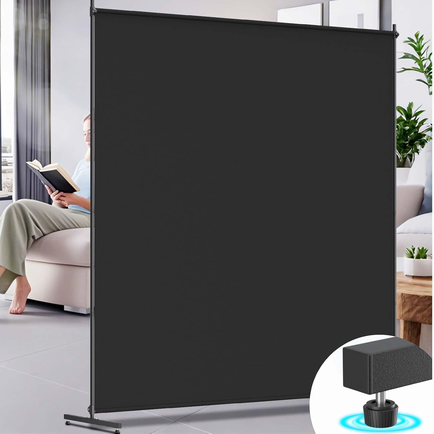 Room Divider, 72x72Inch Large Single Panel Privacy Screen with ...