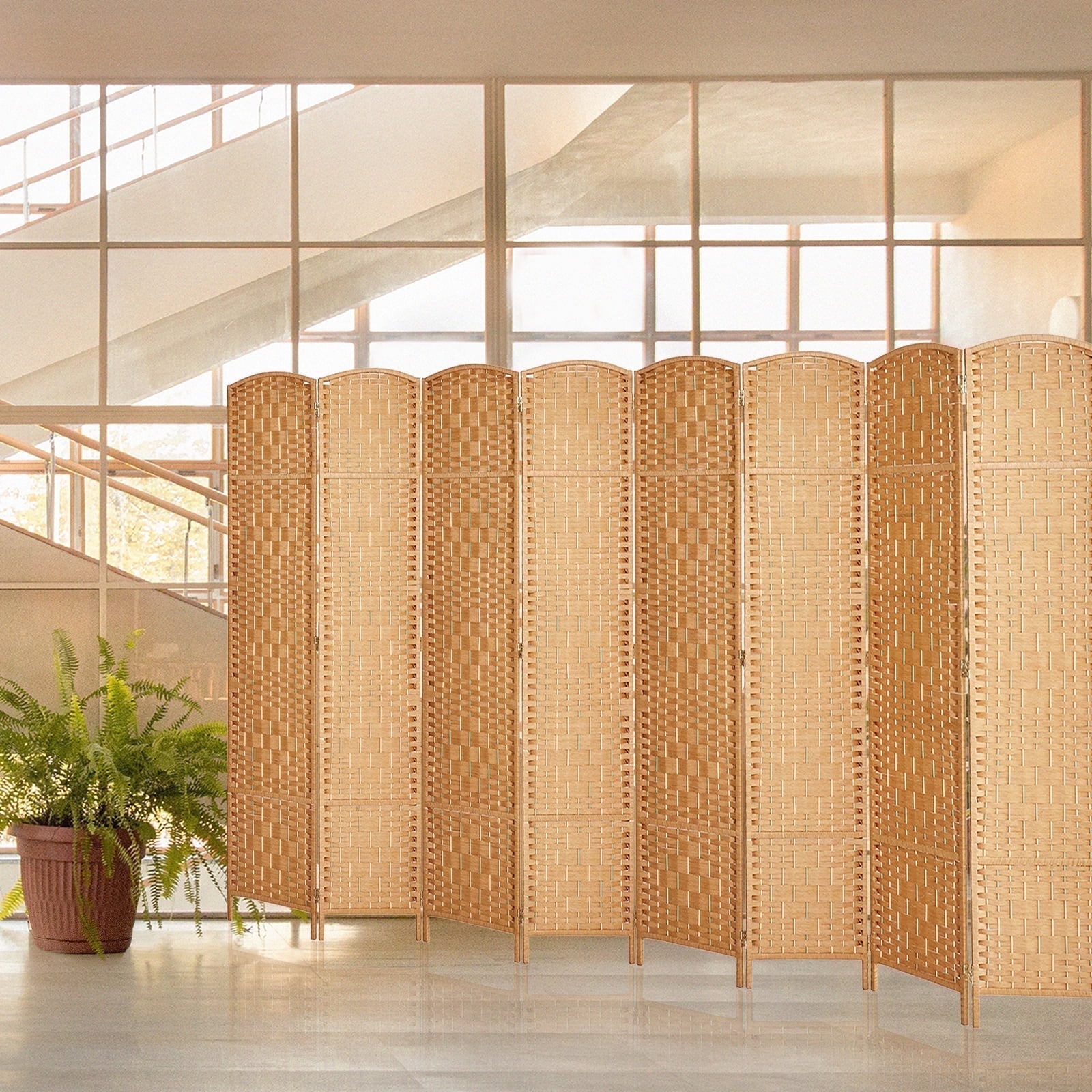 Room Divider 8-Panel Room Partition, Foldable Freestanding Room ...
