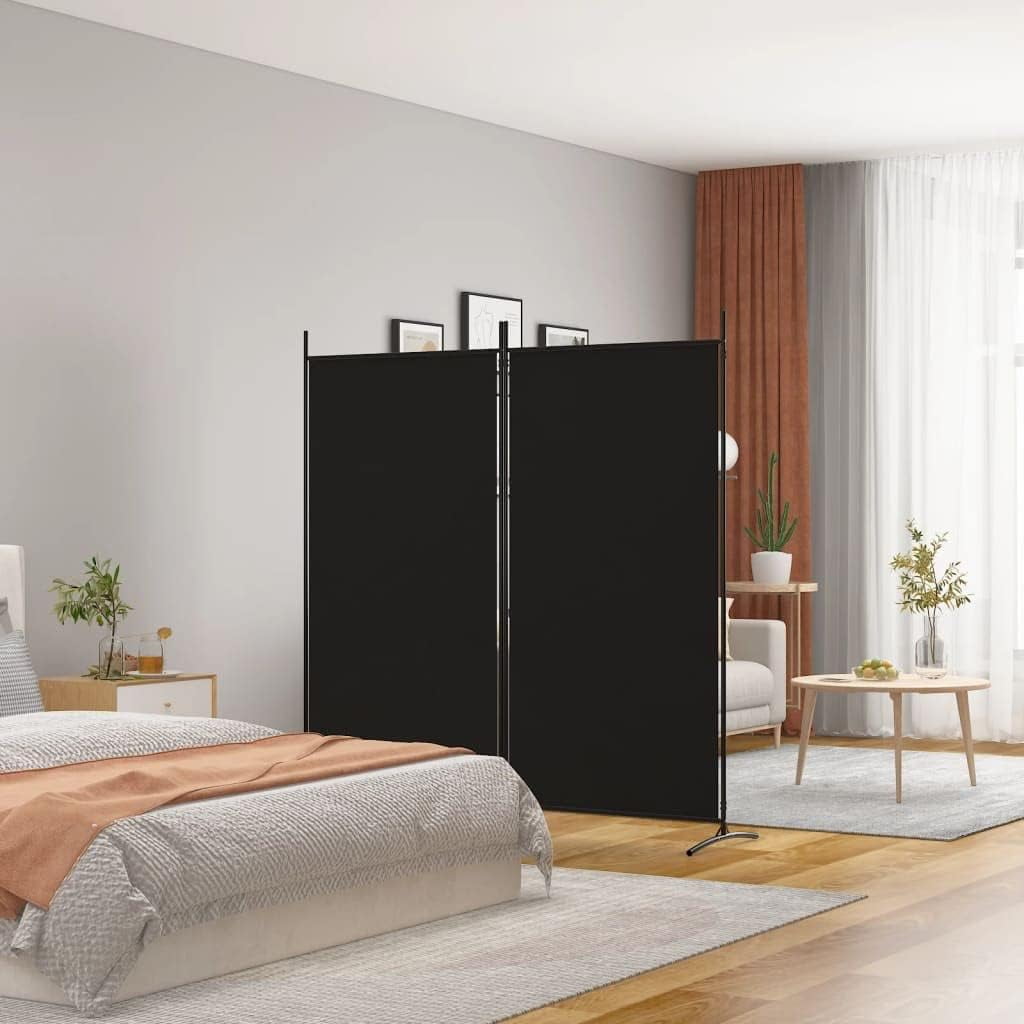 Room Divider Black Fabric, Privacy Screen, Folding Panels for Bedroom ...