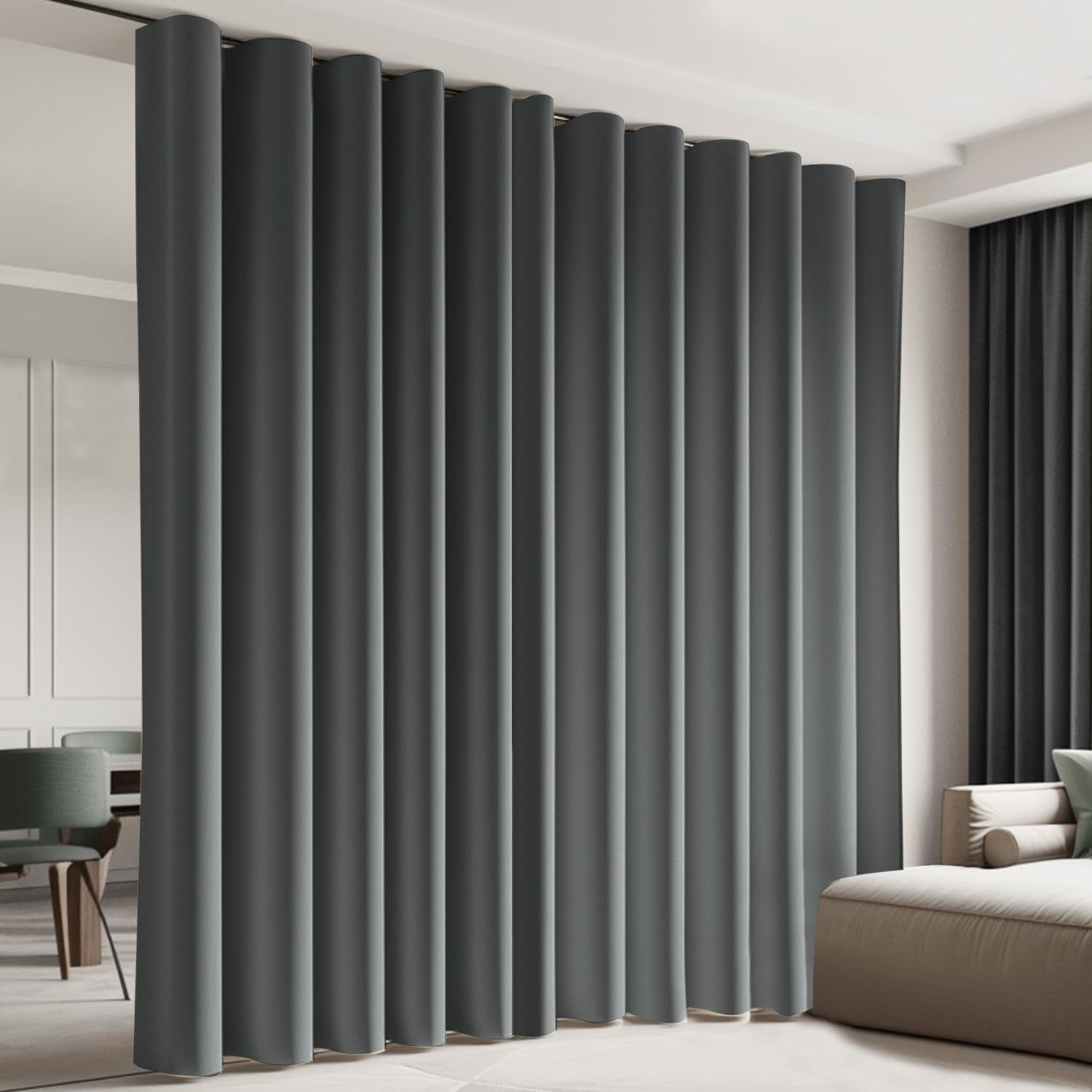 Room Divider Blackout Curtain Track Curtains Wall Dividers Panels ...