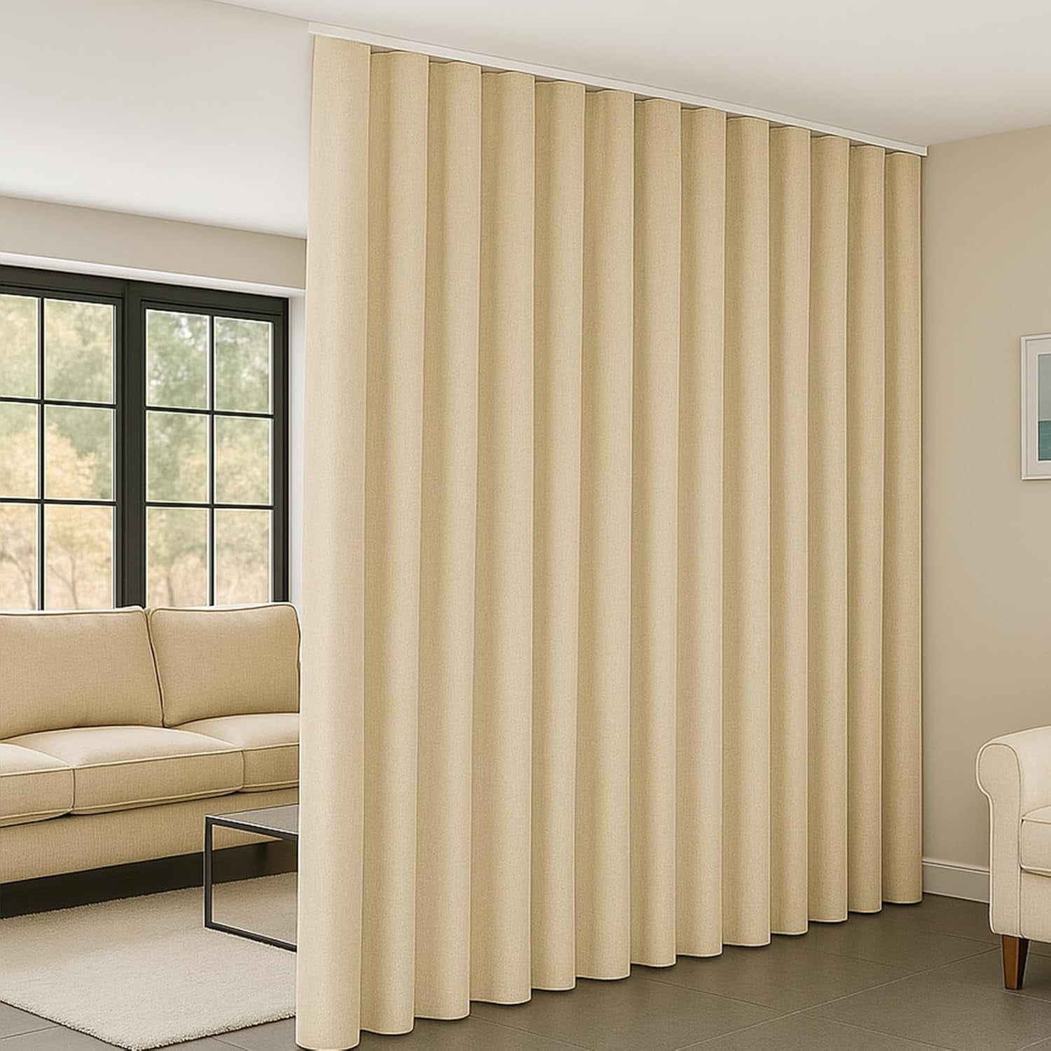 Room Divider Ceiling Curtain Track Set, Blackout Curtains Room ...