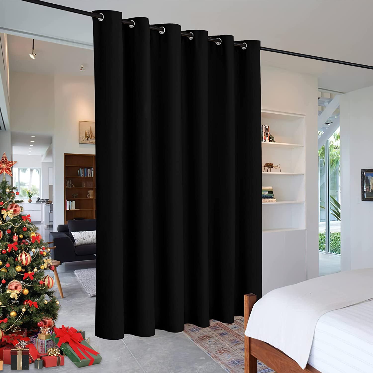 Room Divider Curtain - Privacy Grommet Curtain Panel Portable Window ...