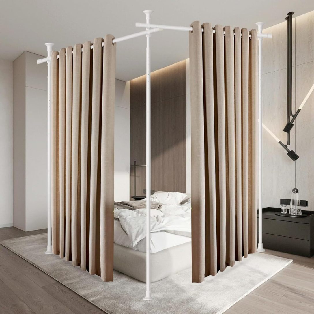 Room Divider Curtain Rod, Divider for Room Separation, 60-150inch(H) 48 ...