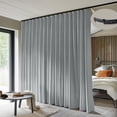 Room Divider Curtains with Flexible Ceiling Curtain Tracks Set,100% ...