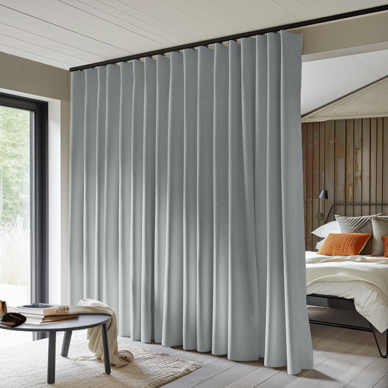 Room Divider Curtains Total Blackout Privacy Curtain Panel Room Thermal ...