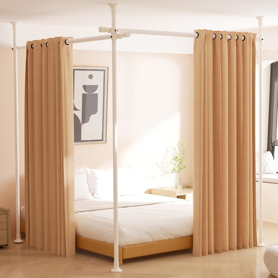Room Divider No Drilling Curtain Rod, 4-10ft (H) 28-114inch(W ...