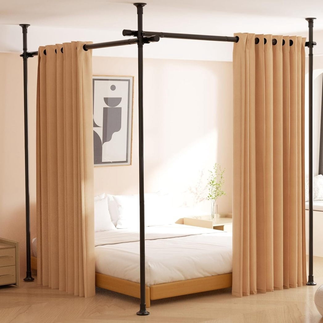 Room Divider No Drilling Curtain Rod for Room Separation, 4-10ft (H) 28 ...
