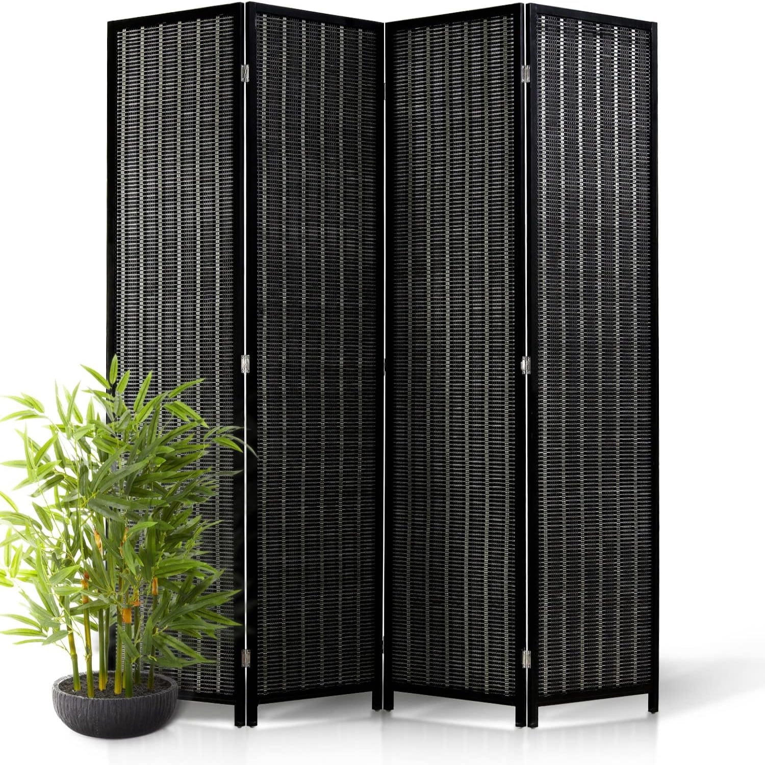 Room Divider Folding Privacy Screens 6 Ft 4 Panel Portable Divider Wall ...