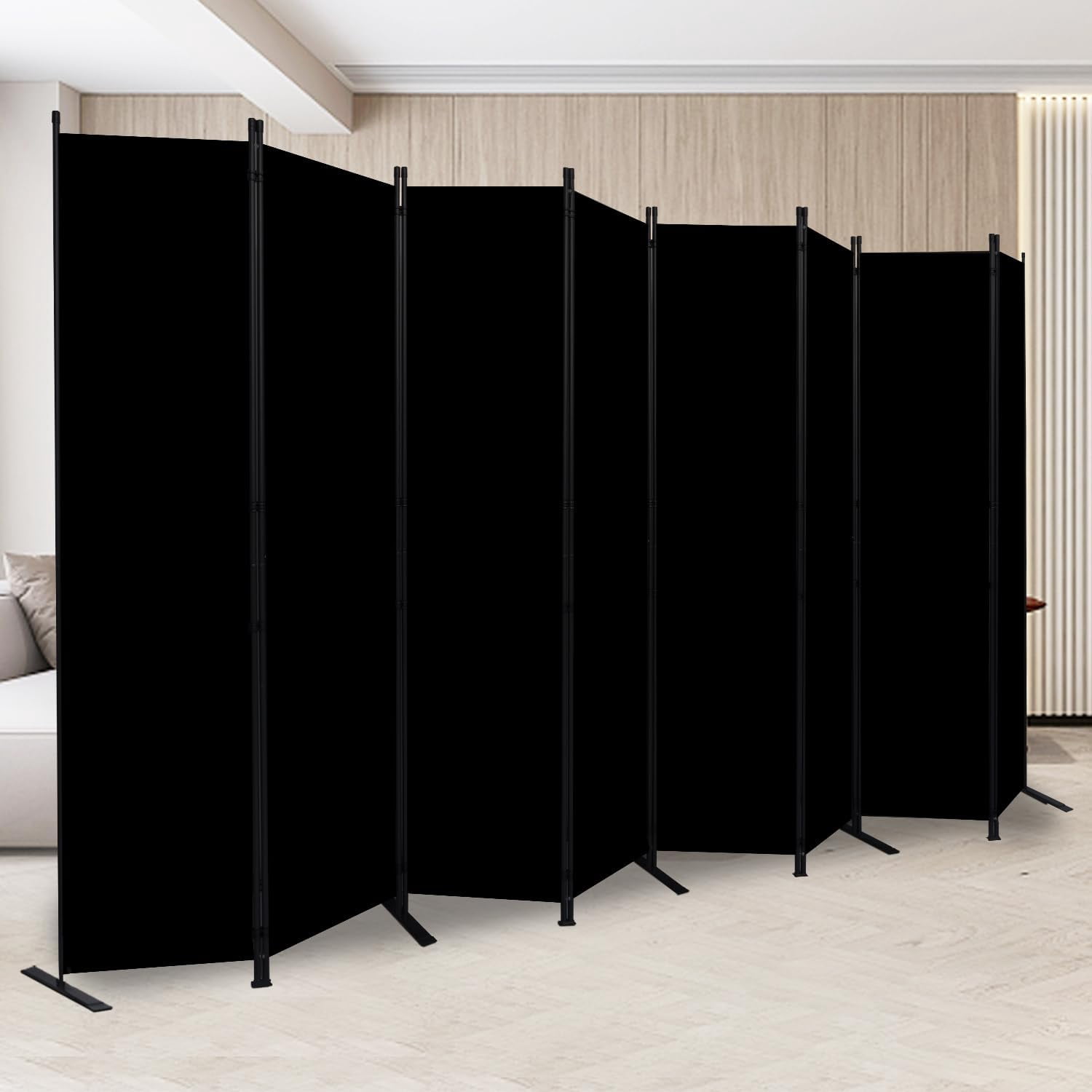 Room Divider and Folding Privacy Screens 8 Panel, 14.67 Ft Wide ...