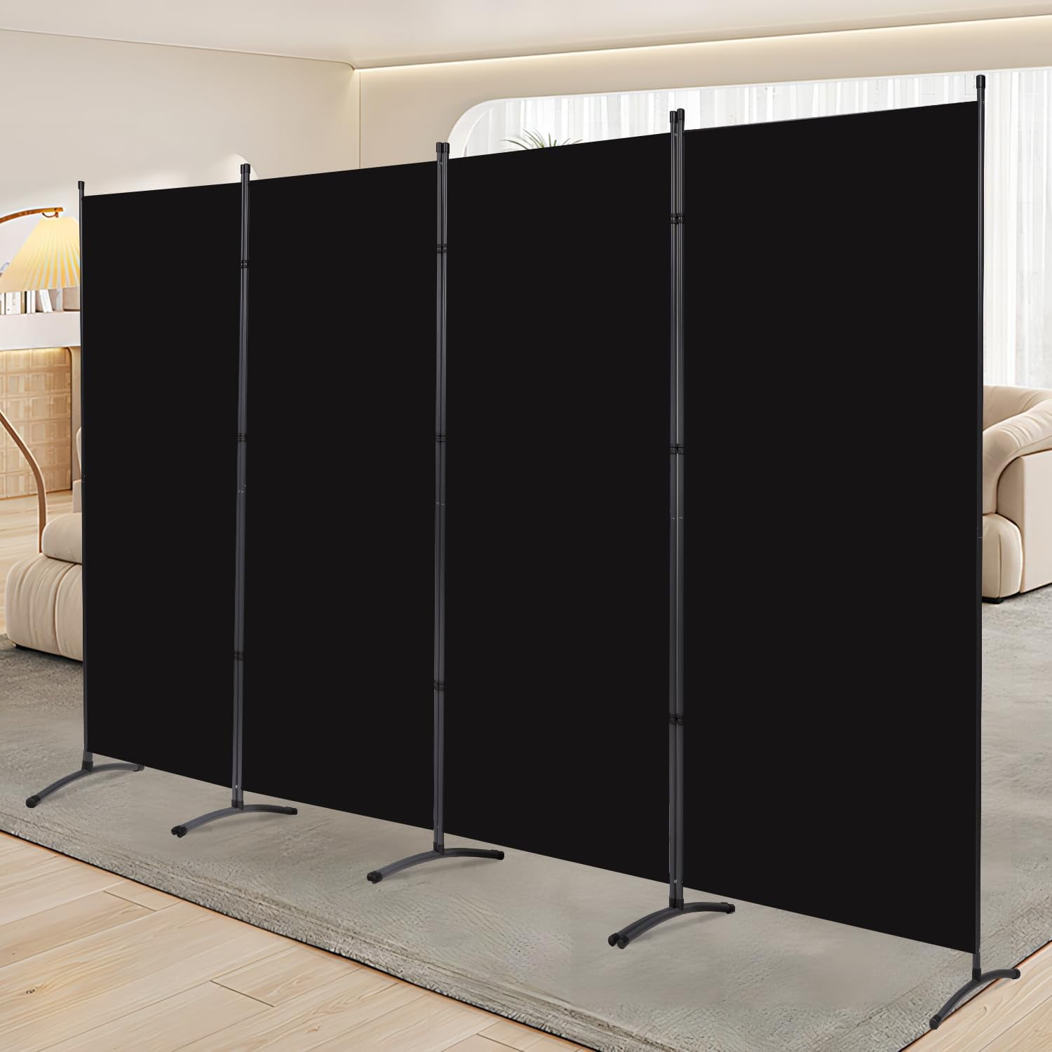 Room Divider Folding Privacy Screens, Portable Room Divider Panel 4 ...