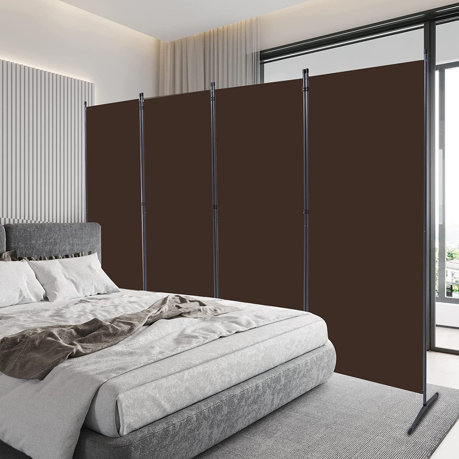 Room Divider Folding Privacy Screens, Portable Room Divider Panel 4 ...