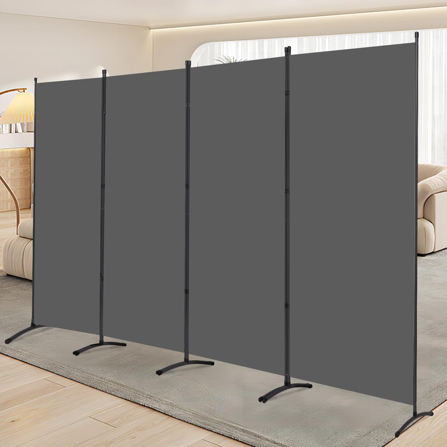 Room Divider Folding Privacy Screens, Portable Room Divider Panel 4 ...