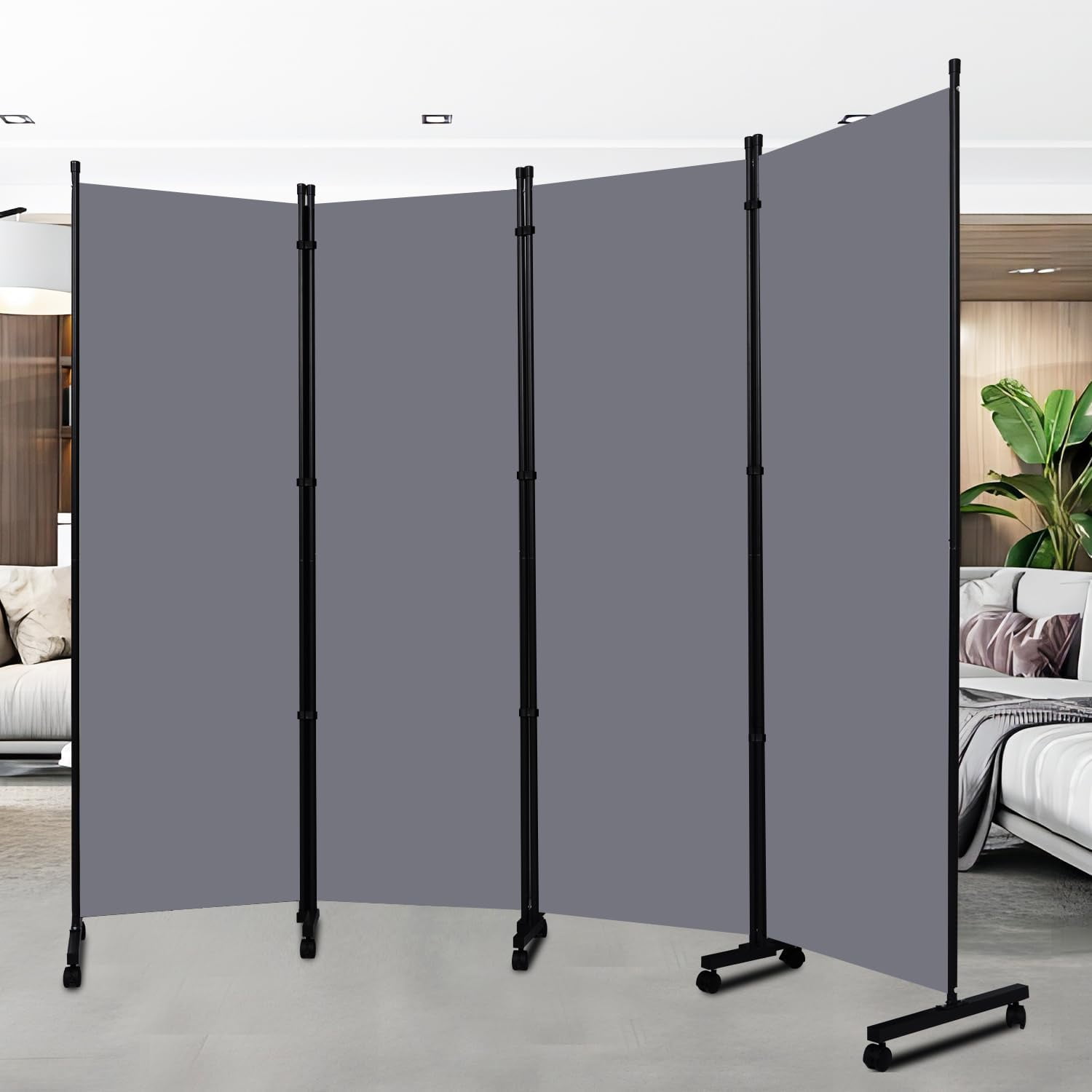 Room Divider Portable 88'' Partition Room Dividers and Folding Privacy ...