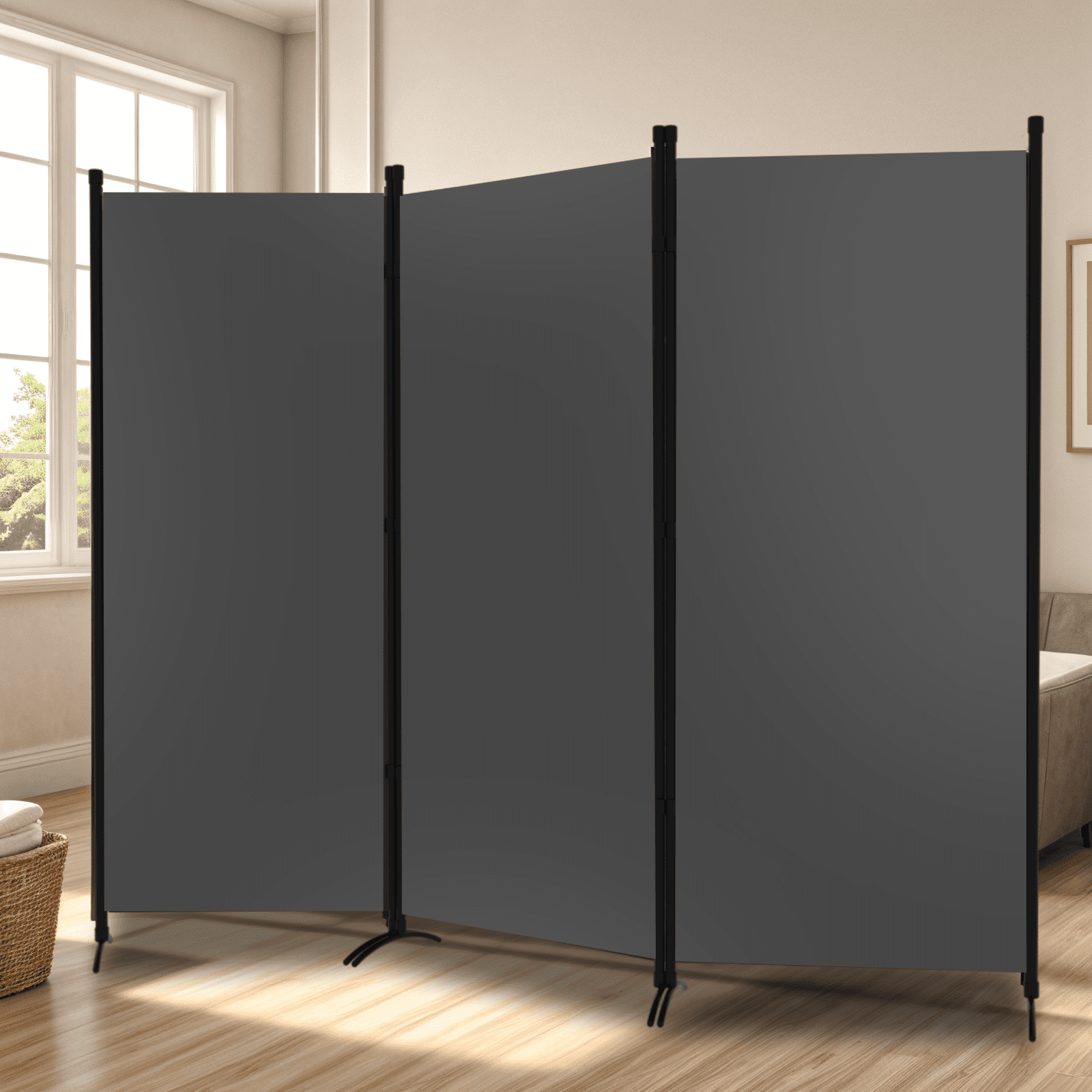 Room Divider Portable Room Dividers and Folding Privacy Screens, 88'' W ...