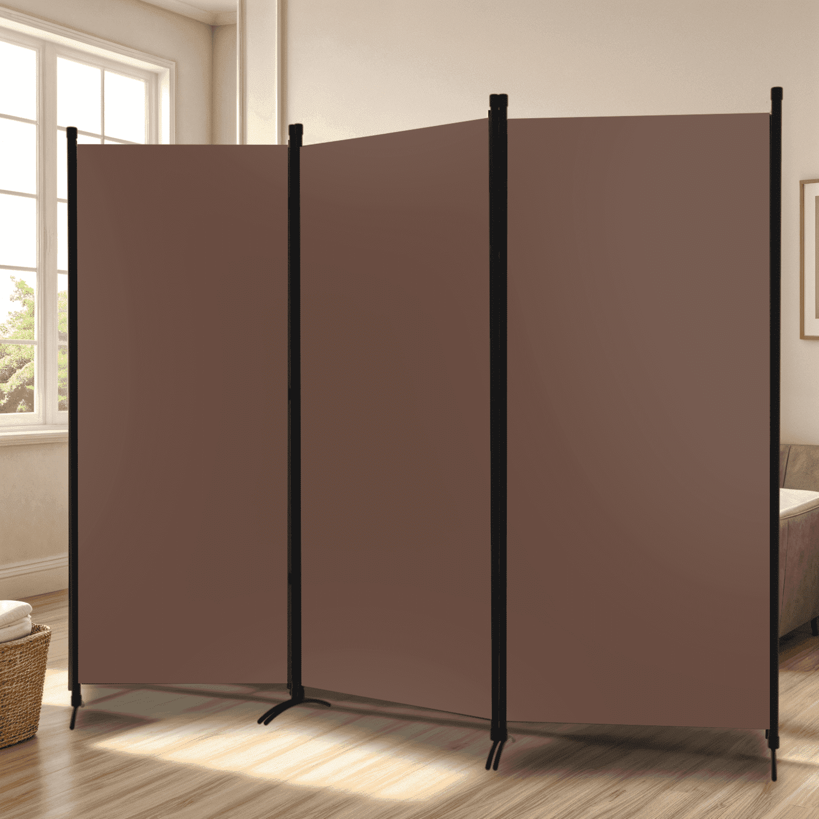 Room Divider Portable Room Dividers and Folding Privacy Screens, 88'' W ...