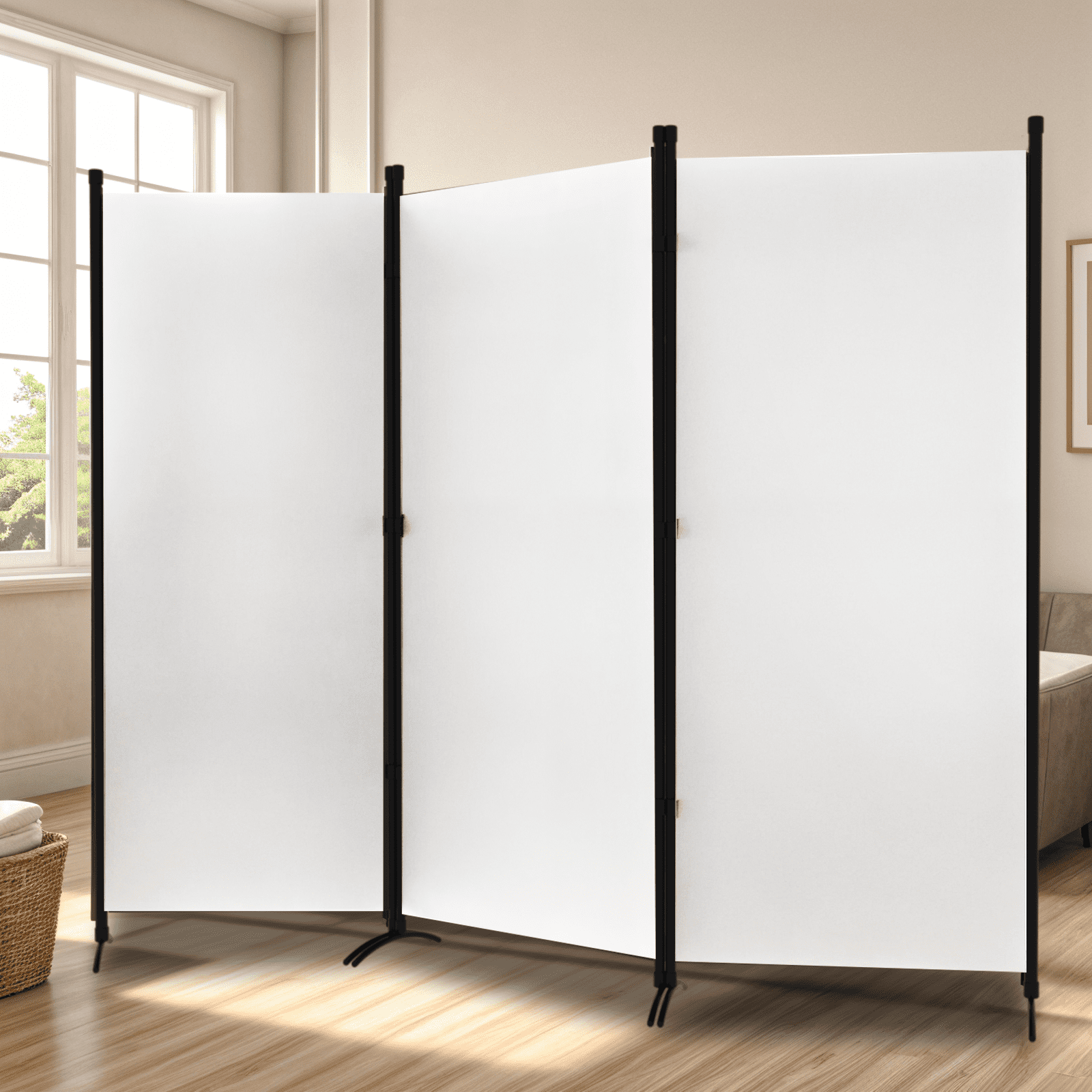Room Divider Portable Room Dividers and Folding Privacy Screens, 88'' W ...