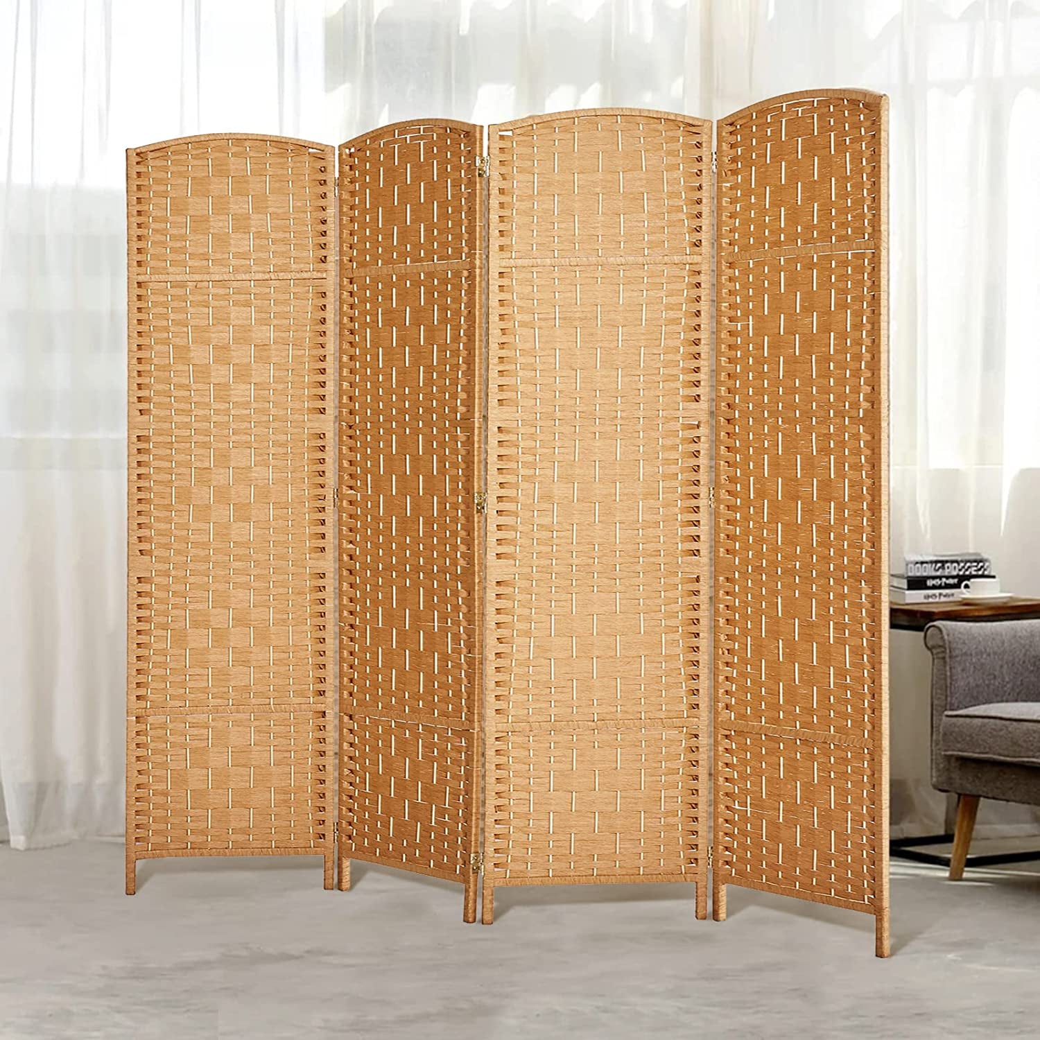 Room Divider Privacy Screen 15.7" Room Dividers and Folding Privacy ...