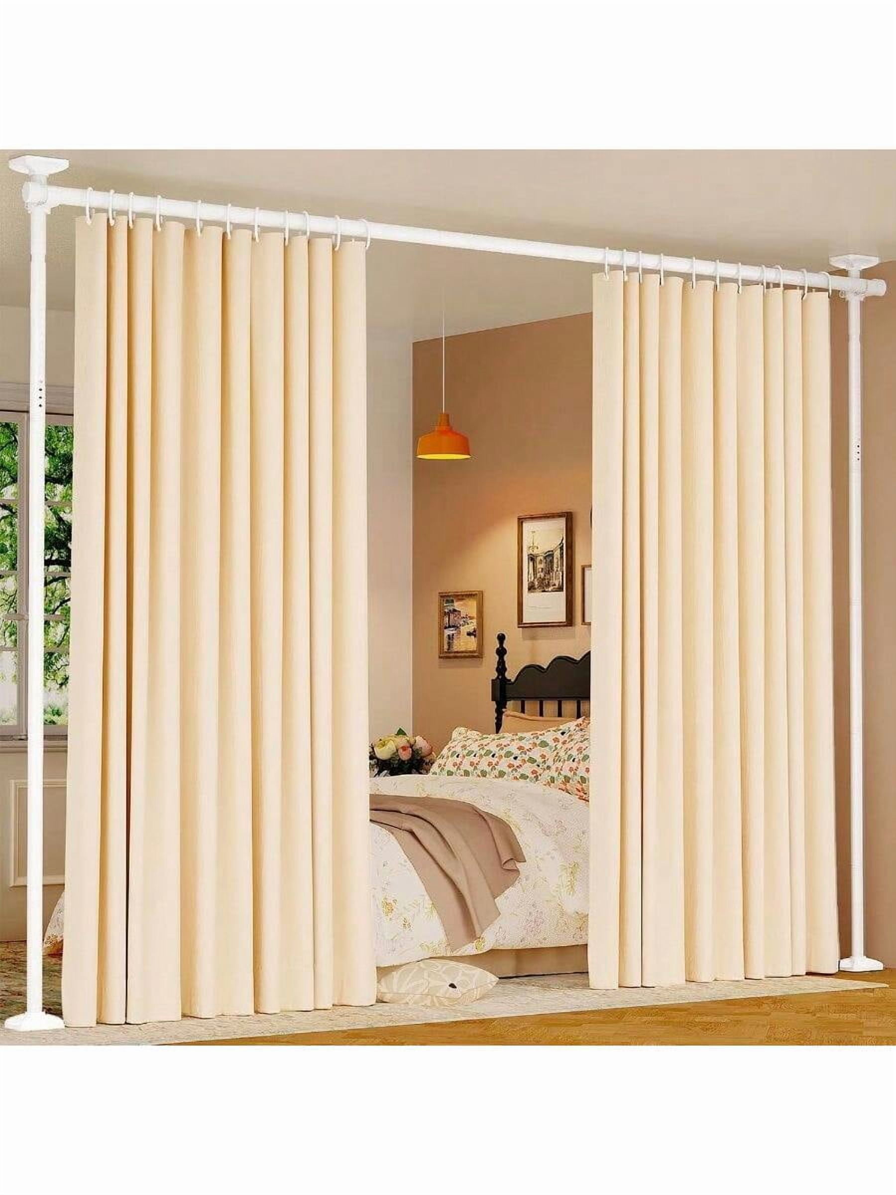 Room Divider For Room Separation Tension Curtain Rods No Drilling 410ft ...