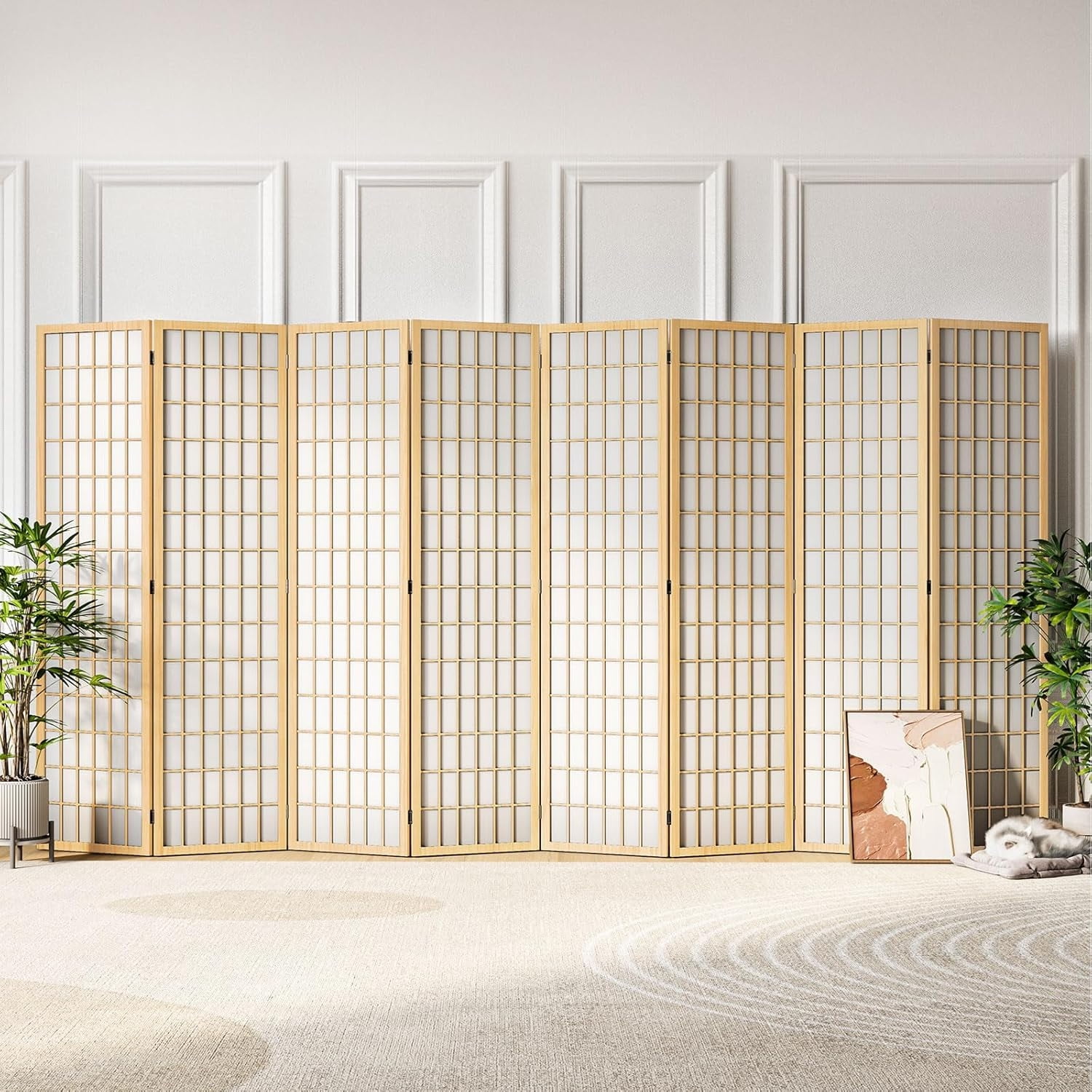 Room Divider Screen 6 Panel 5.9 Ft Folding Privacy Screen for Room ...