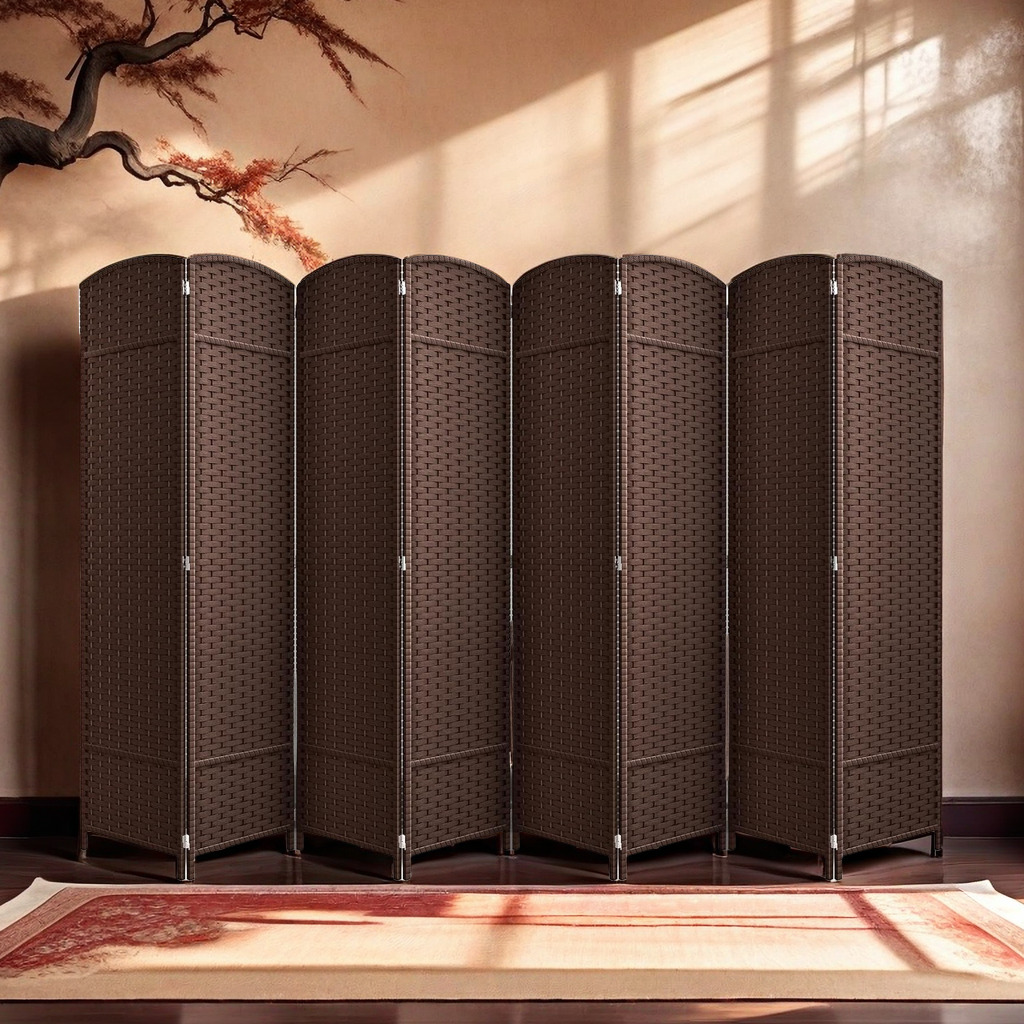Room Divider Screen, 6Ft Tall, Folding Privacy Screens, Mesh Hand-Woven ...