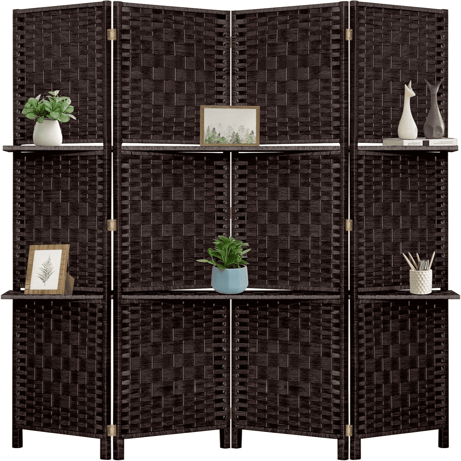 Room Divider with Shelves Room Dividers and Folding Privacy Screens ...