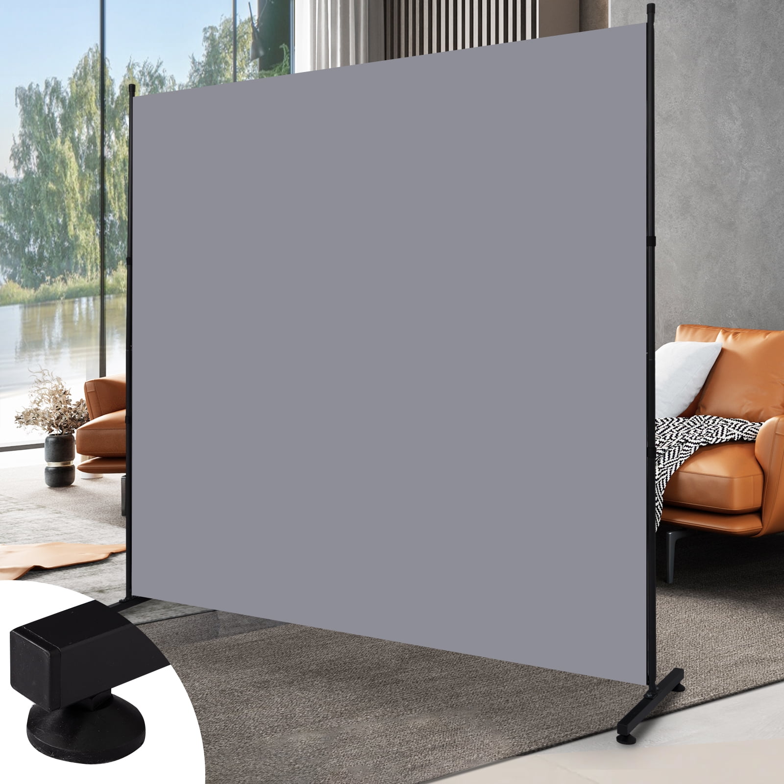 Room Divider Single Fabric Panel Privacy Screen, 71''X 72''Wide ...