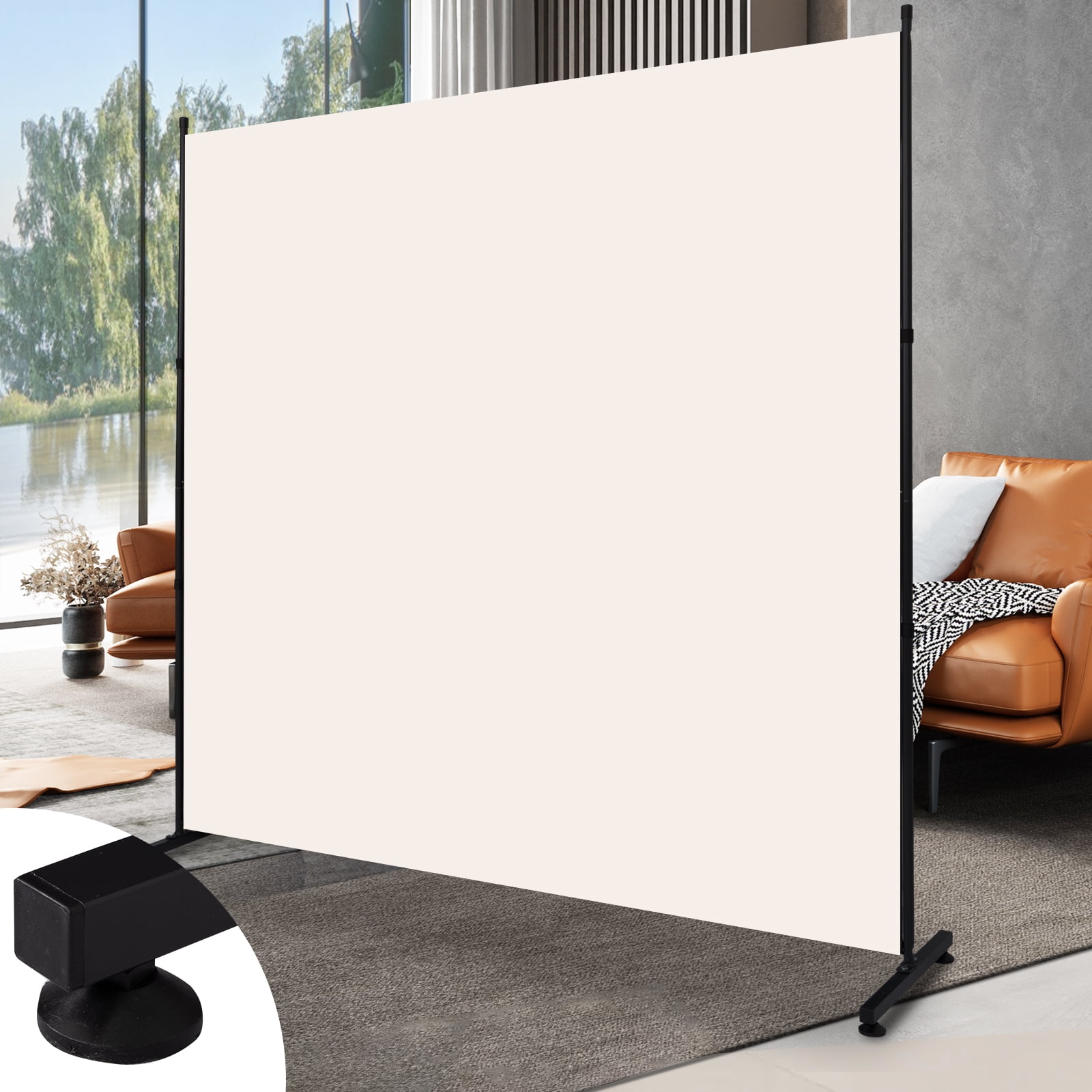 JVVMNJLK Room Divider, Single Panel Privacy Screen, 6FT Metal Frame ...