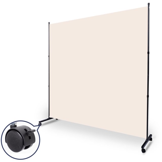 Room Divider Single Panel Privacy Screen, Wide Rolling Wall Divider ...