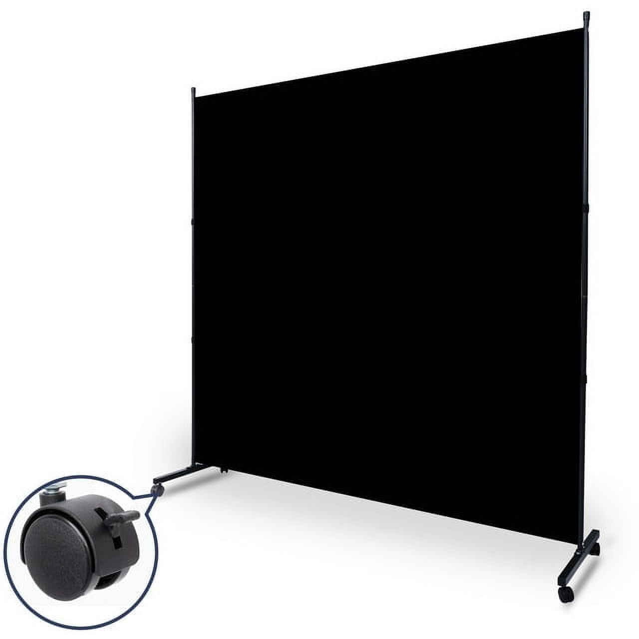 Room Divider Single Panel Privacy Screen, Wide Rolling Wall Divider ...