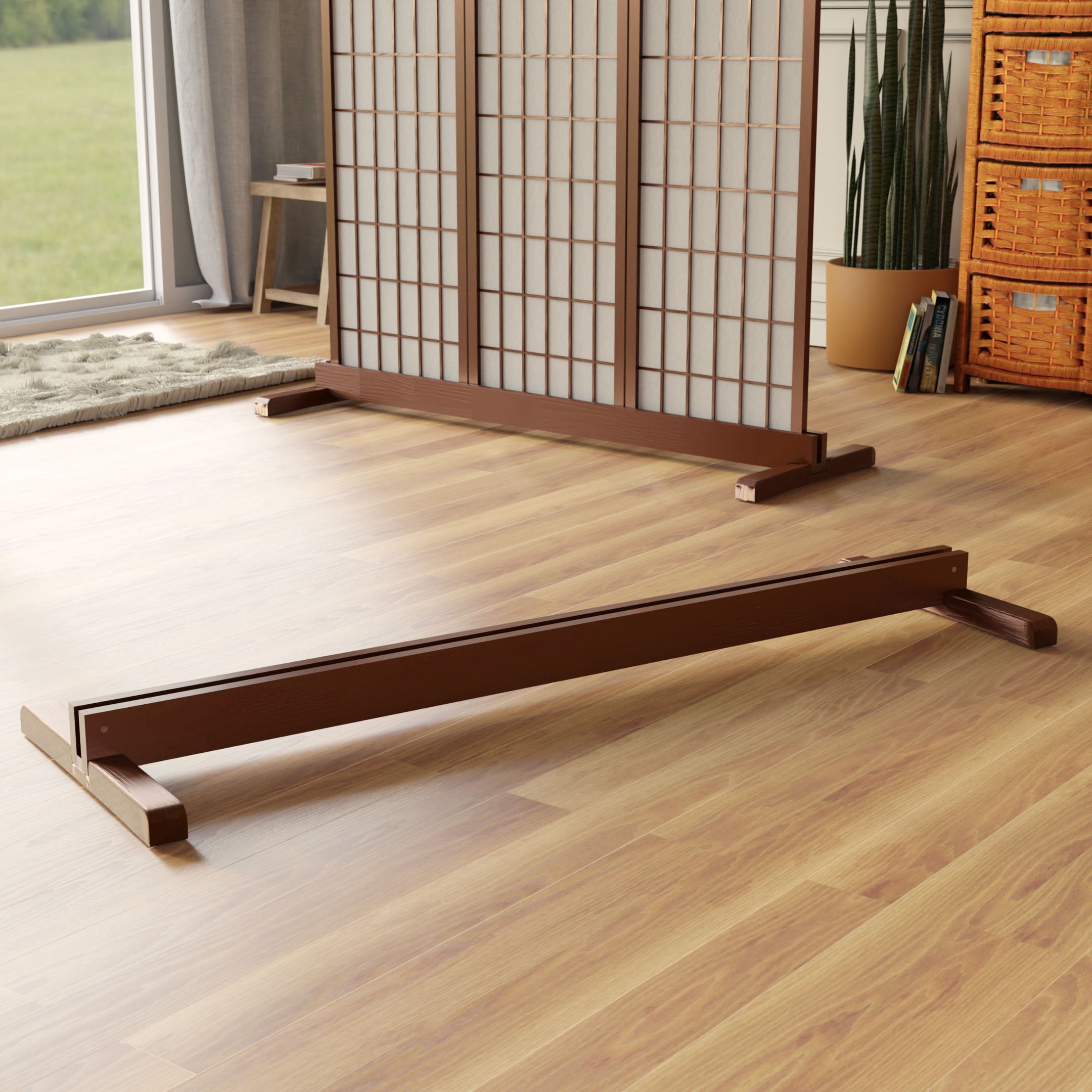 Room Divider Stand Walnut 3 Panel - Walmart.com