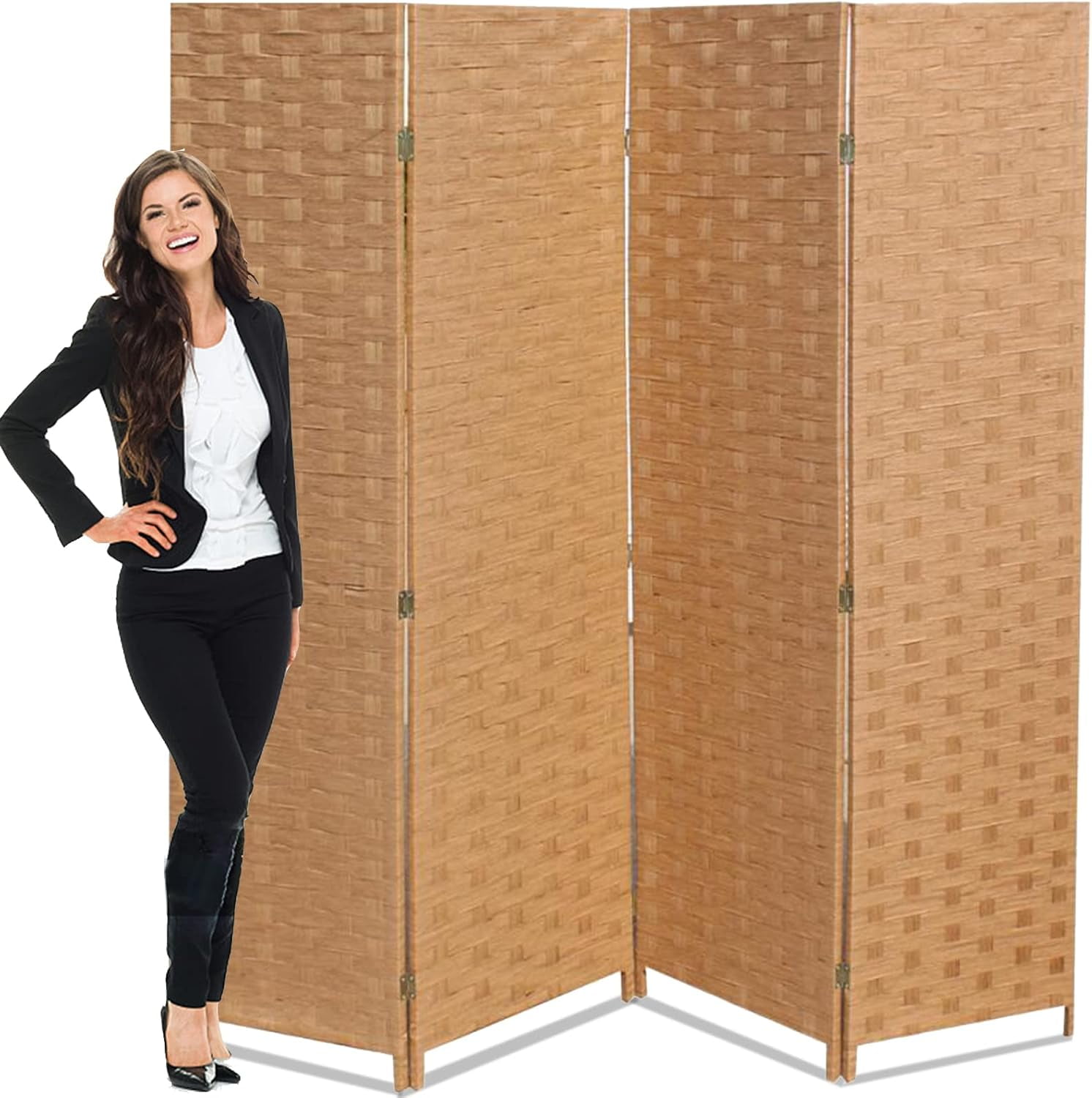 Room Divider Wall Privacy Screen Partitions 4 Panel 6 Feet Foldable ...