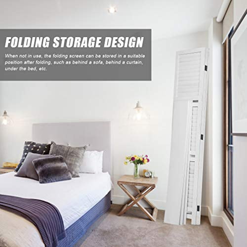 Room Divider Wall Wood Folding Screen Partitions, 4 Panel Folding ...