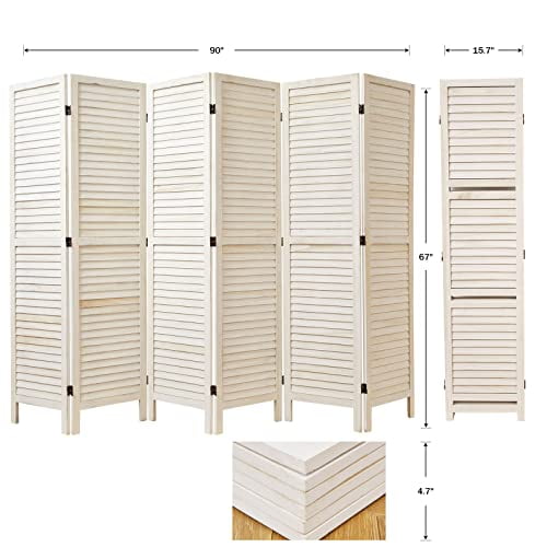 Room Divider Wood Carved Wall Divider Indoor Folding Portable Partition ...