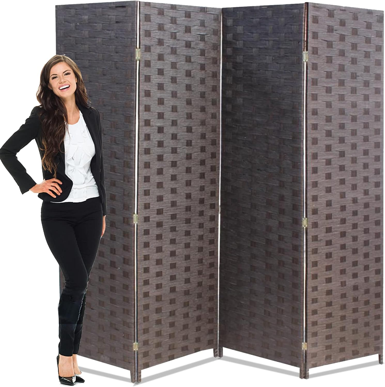 Room Dividers 3 Panel Partition Room Dividers 5.6 Ft Tall Privacy Wall ...