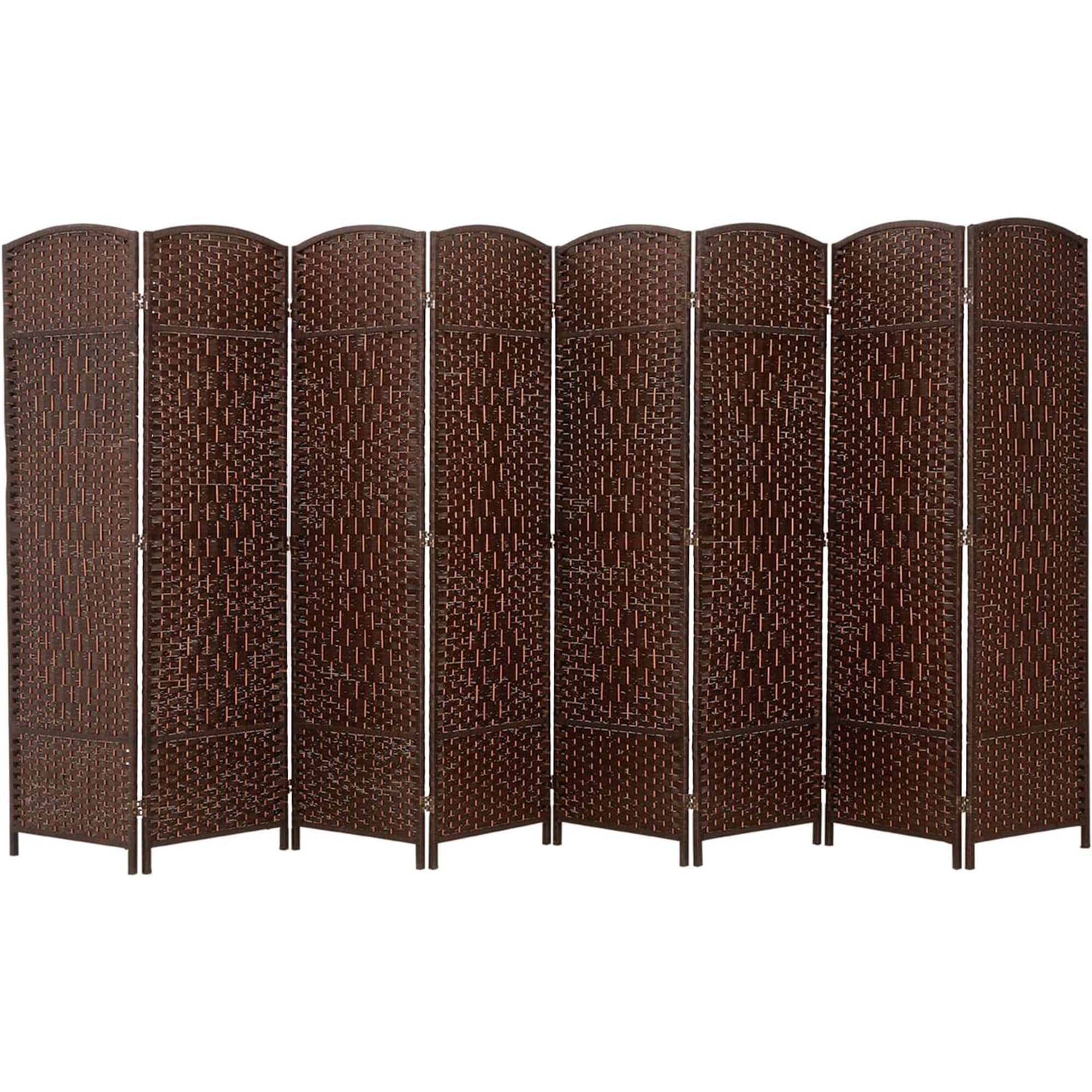 DURASPACE 8-Panel Room Divider, 6 FT Tall, Weave Fiber, Freestanding ...