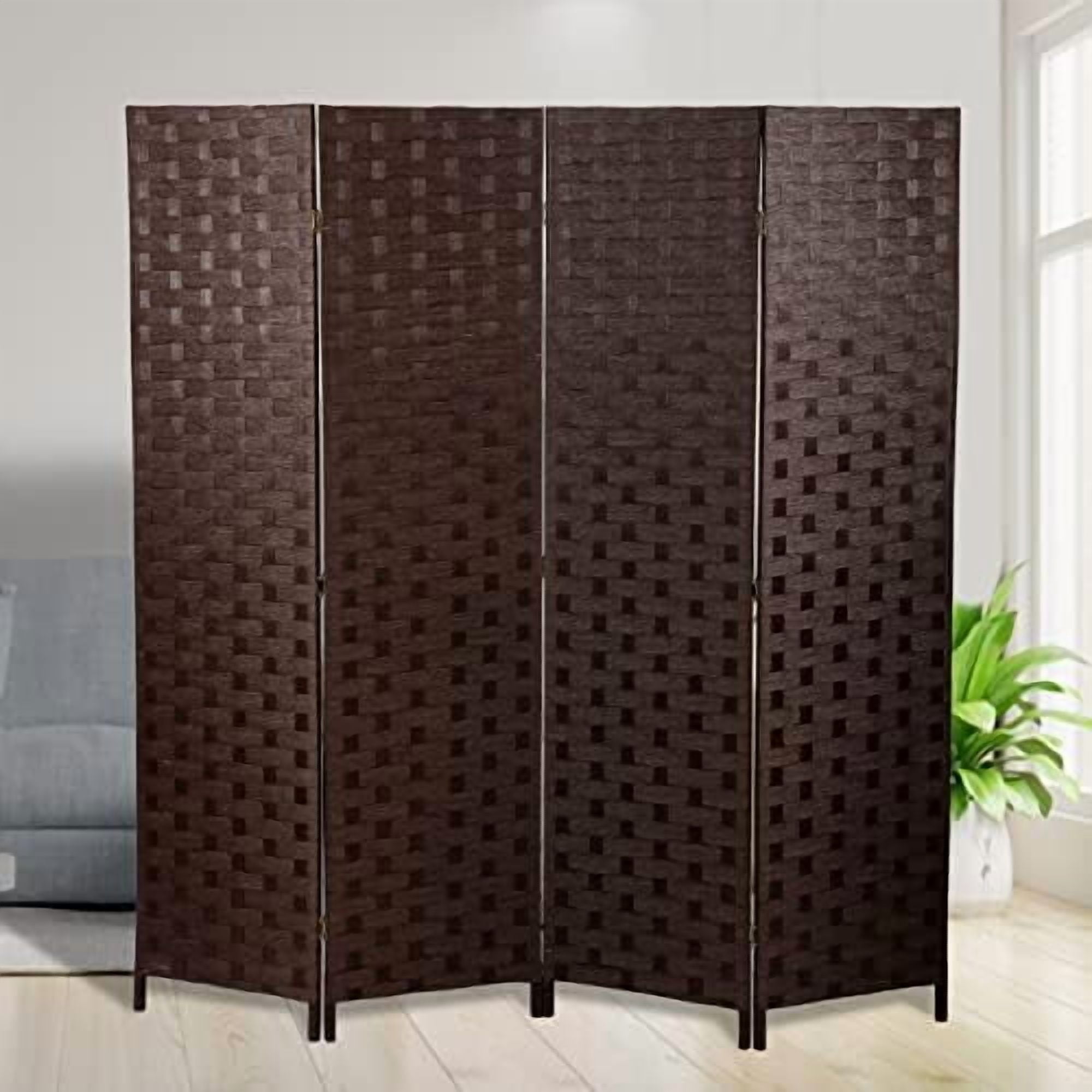 Room Dividers and Folding Privacy Screens, 4 Panel 6 Ft Fold Up ...