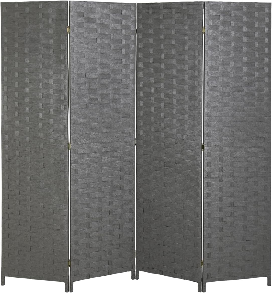 Room Dividers and Folding Privacy Screens 4 Panel 6 ft Foldable ...