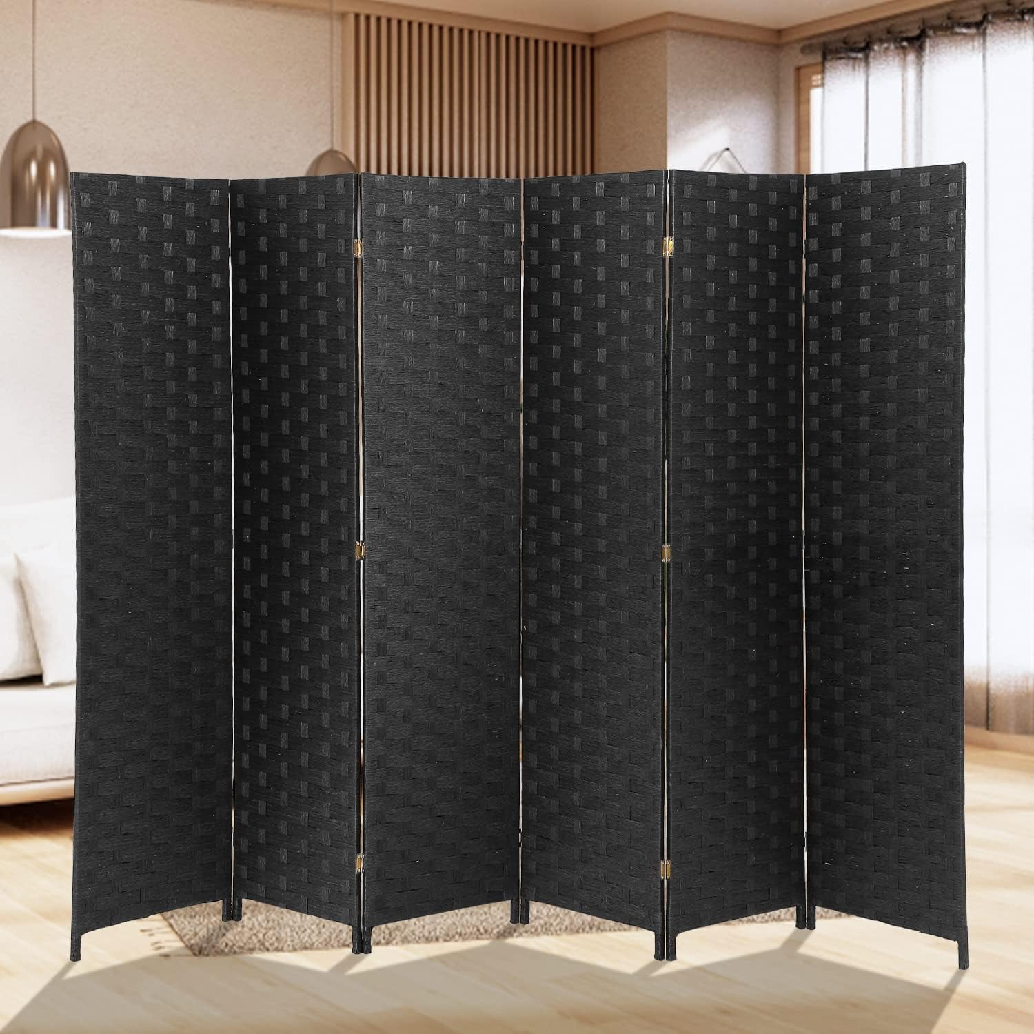 Room Dividers and Folding Privacy Screens, 6 Panel 6 Ft Fold Up ...