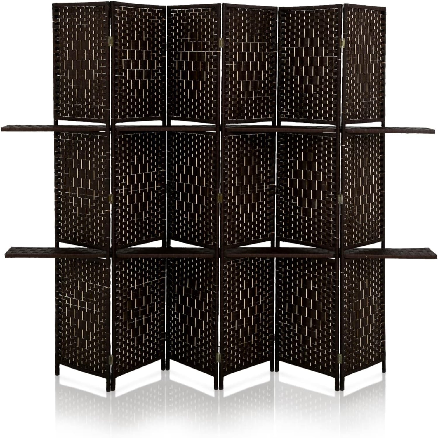 Room Dividers and Folding Privacy Screens 6 Panel 71 Inch Tall Portable ...