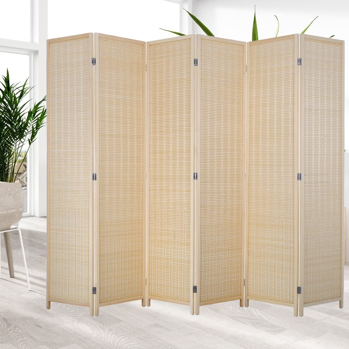 Room Dividers Folding Screen Partitions 6 Panel Privacy Screen ...
