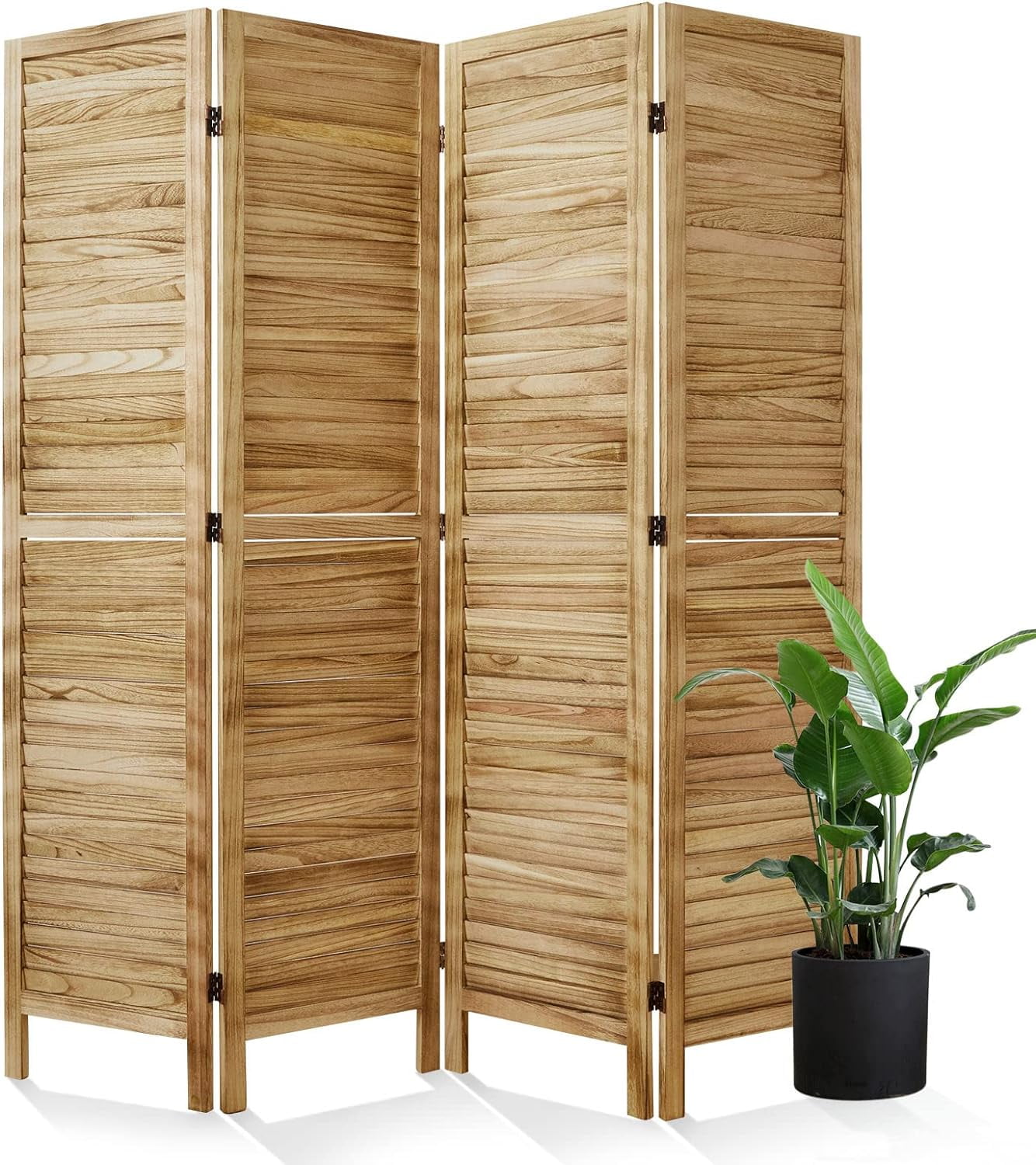 Room Dividers and Folding Privacy Screens, Wood Louvered Separators ...