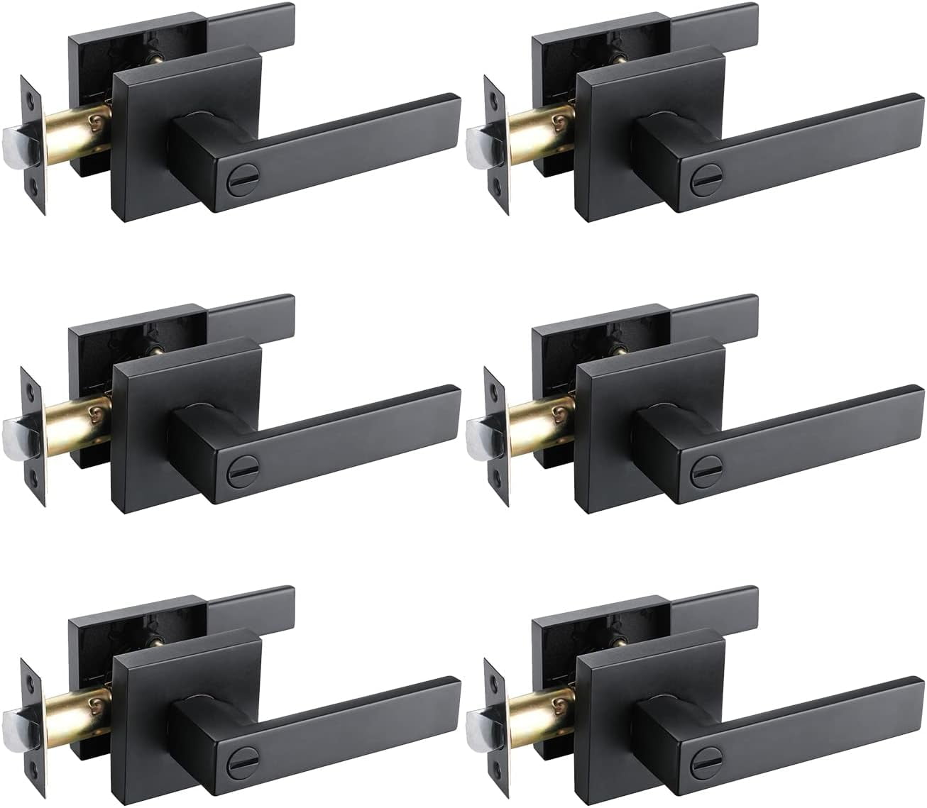 Room Door Lock for Privacy with Solid Heavy Duty Square Door Lever Made ...