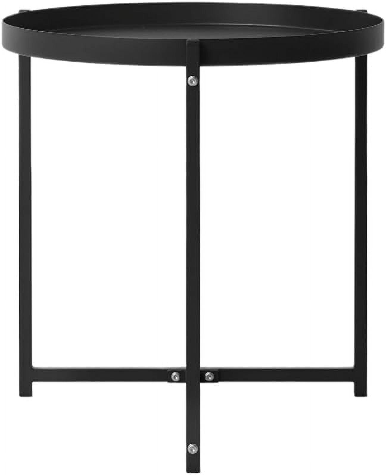 Room Essentials Outdoor Steel Round Side Table Tray Top End Side Table ...