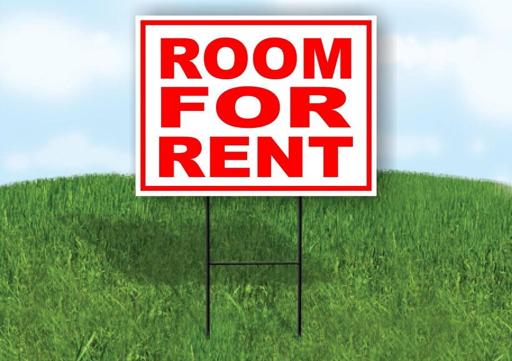 Room For Rent Red White Yard Sign Road Sign (Excluding Stand) SIZE: 12 ...