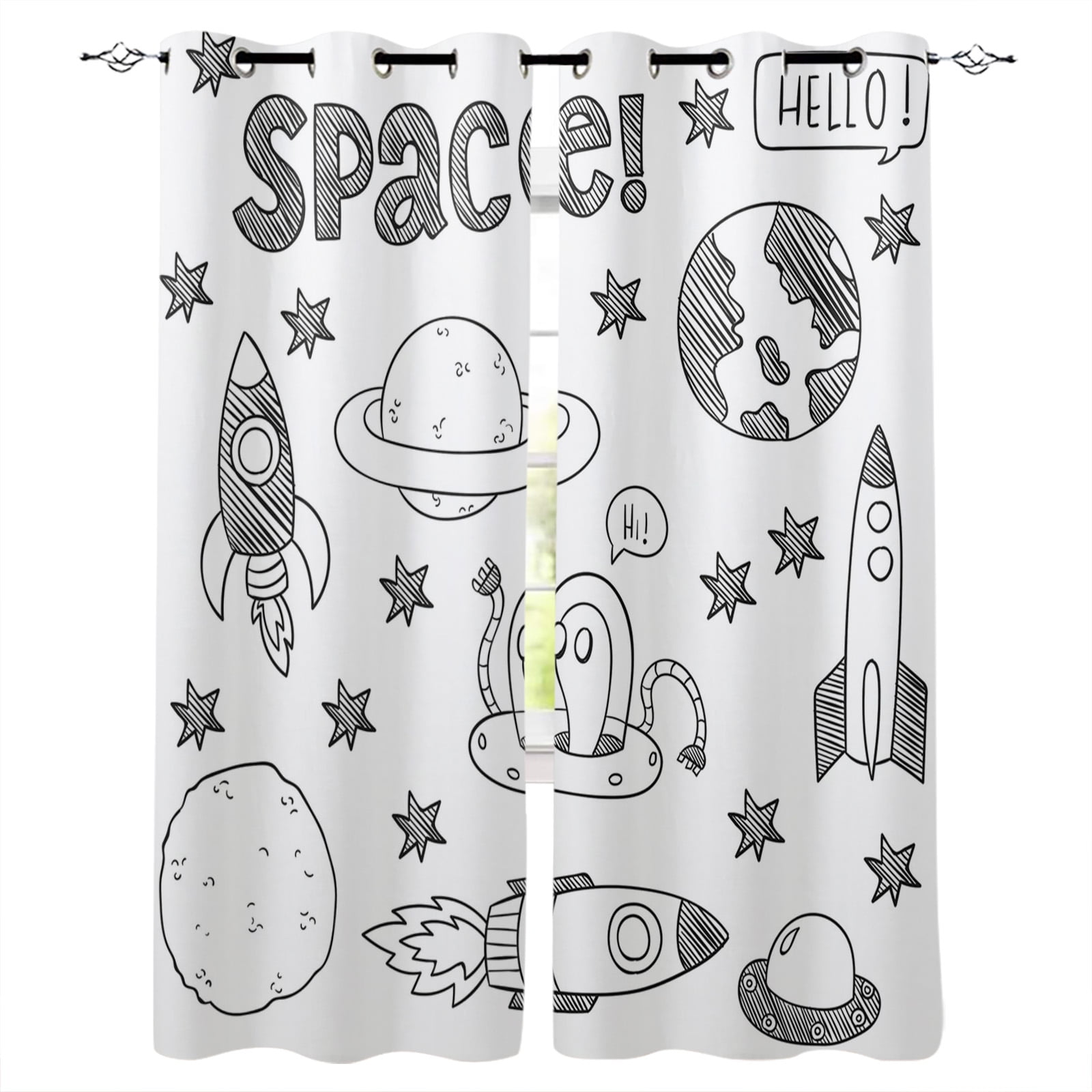 Room Kids Room Living Window Large Curtains Room Valance Curtains ...