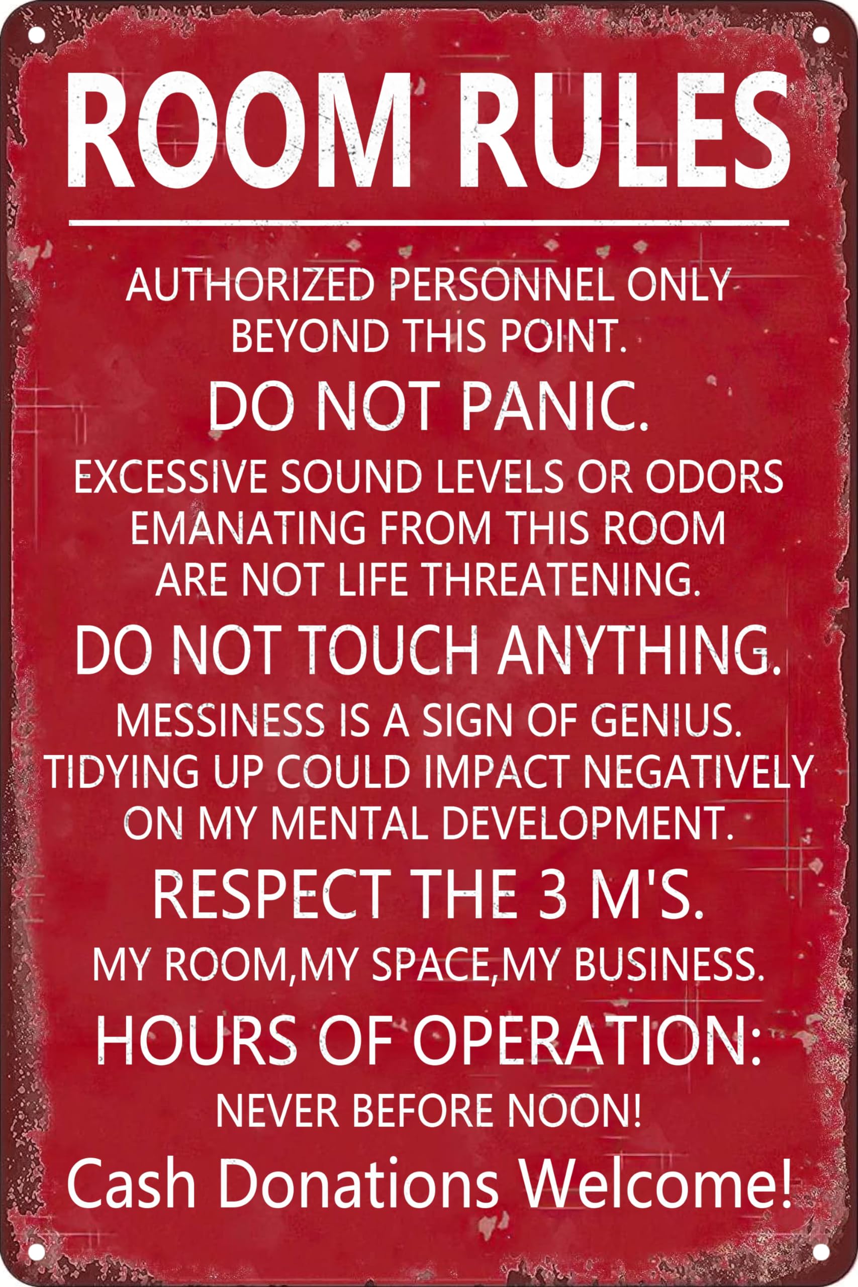 Room Rules Sign For Teen Girls Boy Bedroom Gaming Room Door Decor Dorm ...